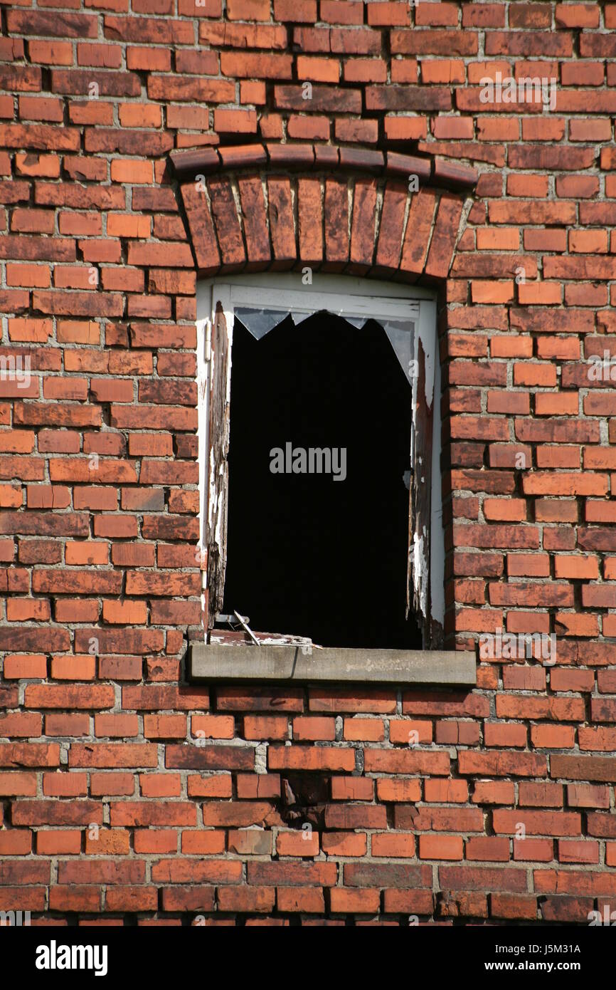 window porthole dormer window pane ailing broken disc ruin facade ...