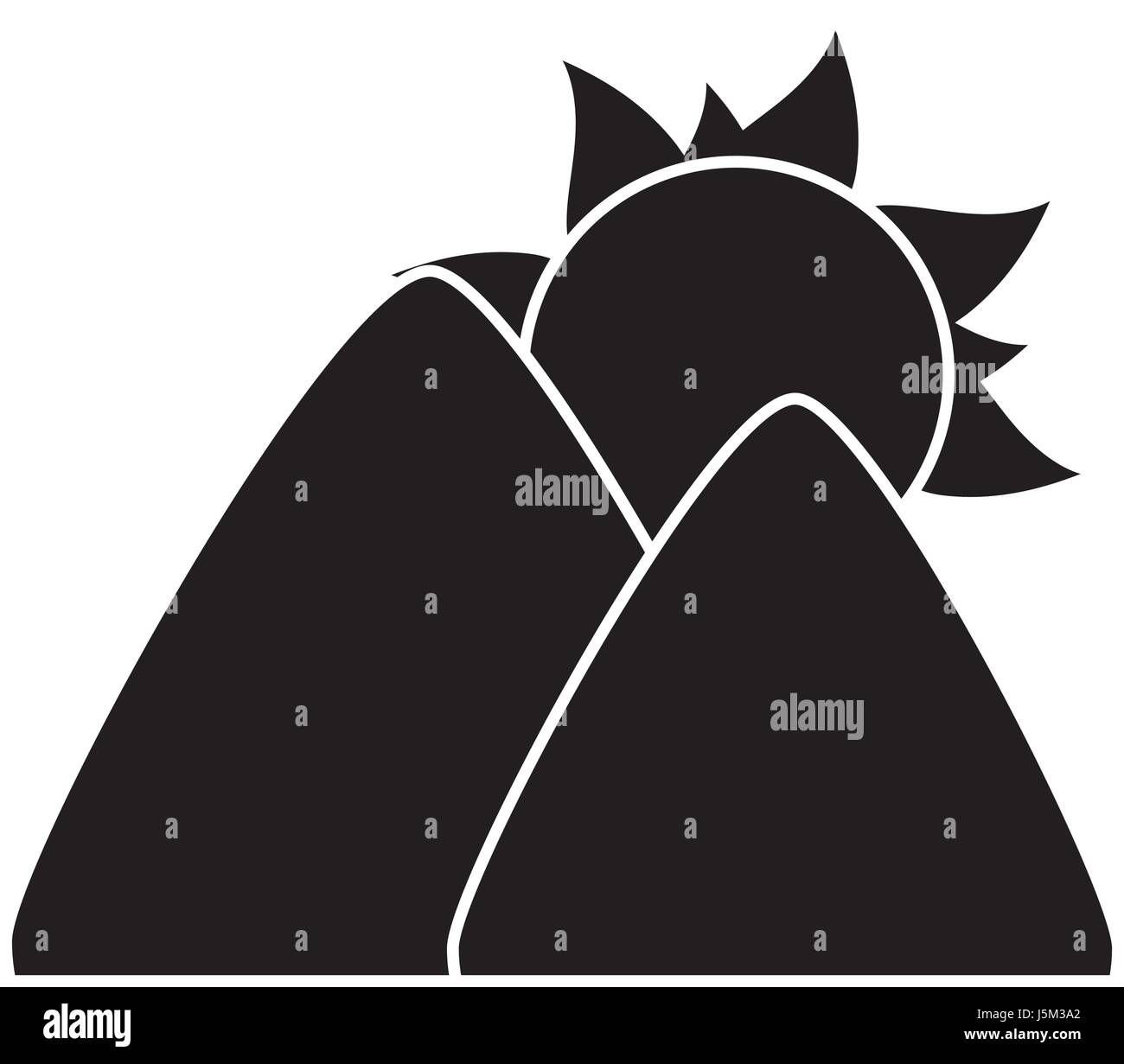 mountains and sun icon Stock Vector Image & Art - Alamy