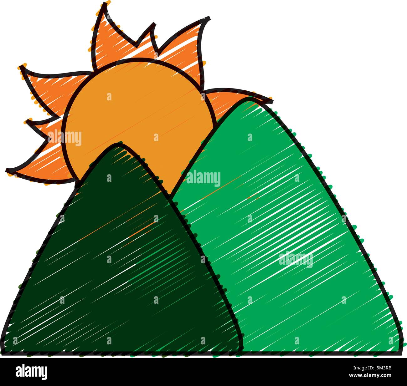 mountains and sun icon Stock Vector Image & Art - Alamy