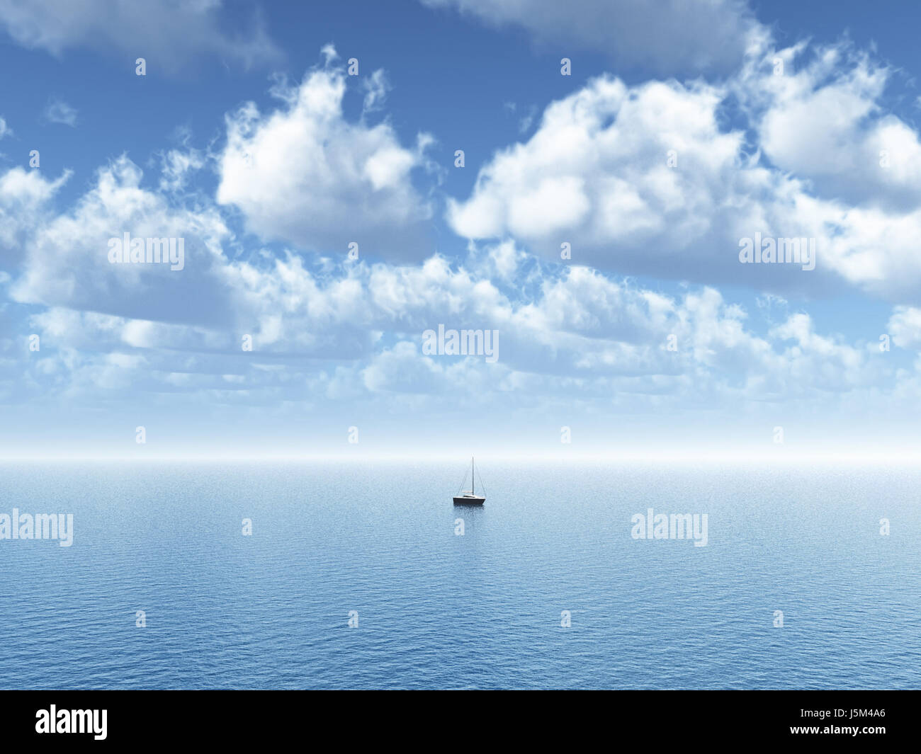 horizon waves sail illustration yacht sailing boat sailboat drive ...