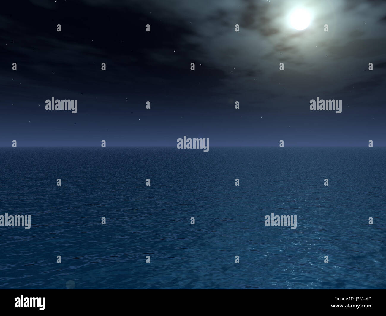 horizon plant night nighttime waves reed moon evening illustration ...