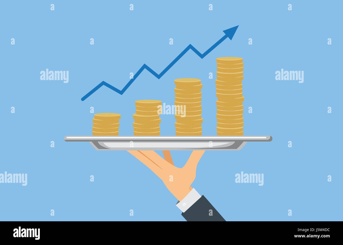 Hand put money on Stock Vector Images - Alamy