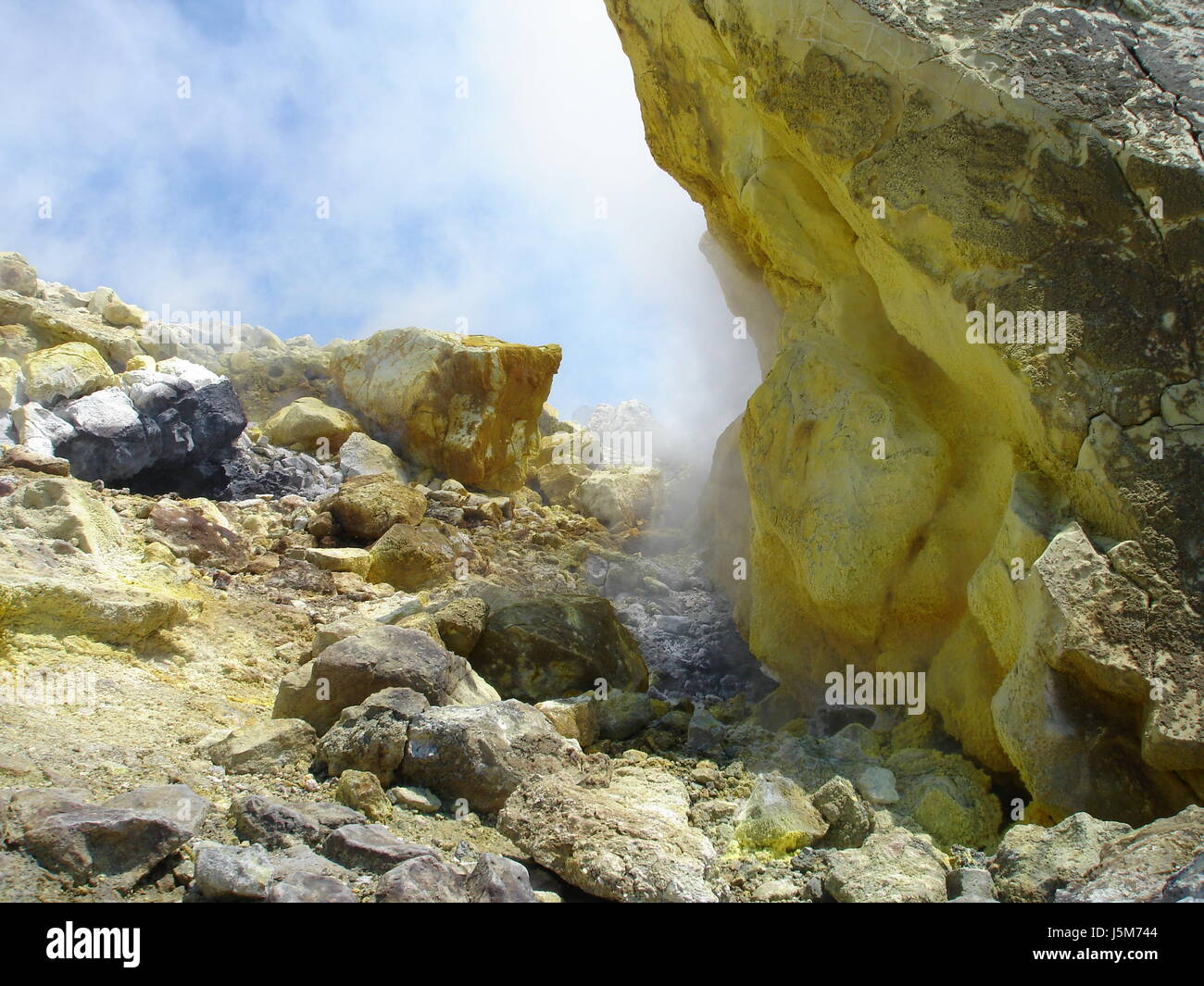 stone scree sulphur brimstone rock crater gas sulphur brimstone vulcan ...