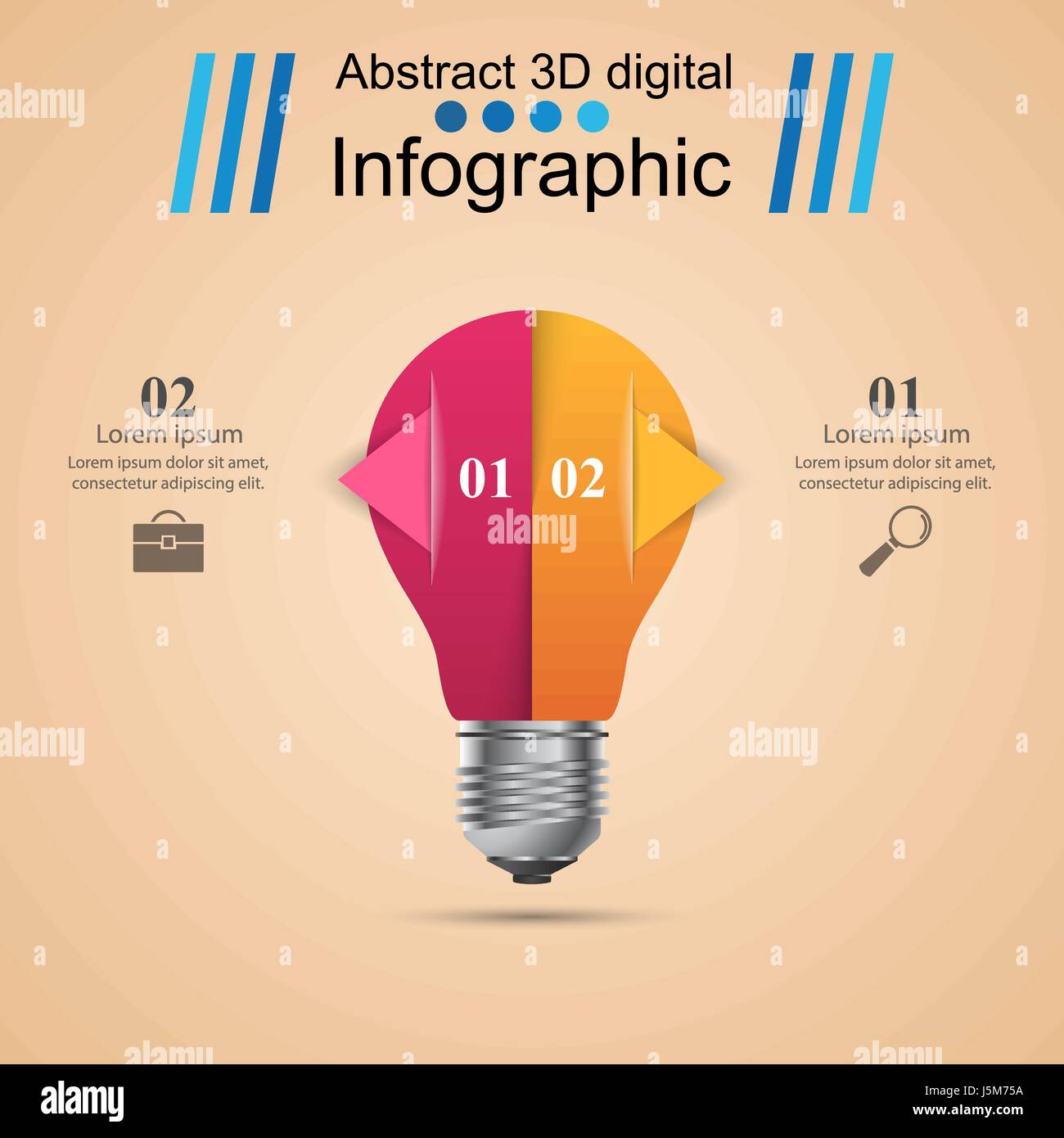 Infographic design. Bulb, Light icon Stock Vector Image & Art - Alamy