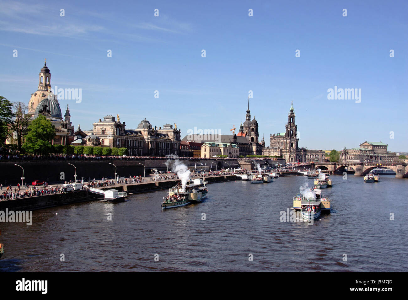 historical art navigation saxony Dresden steamer elbe steamboat ...