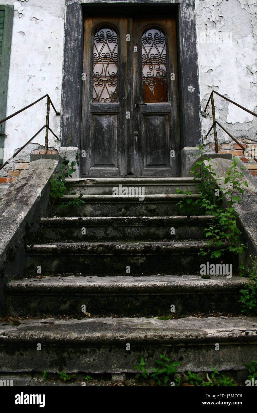 stairs house building stone wood door loneliness railing portrait ...
