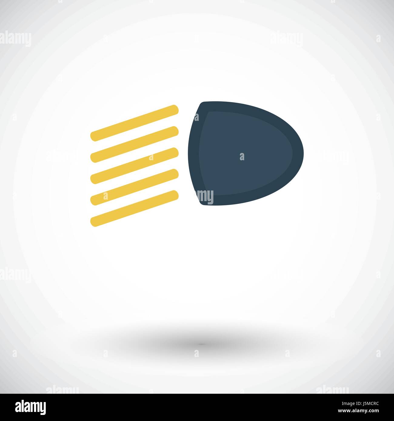 Headlight. Single flat icon on white background. Vector illustration ...