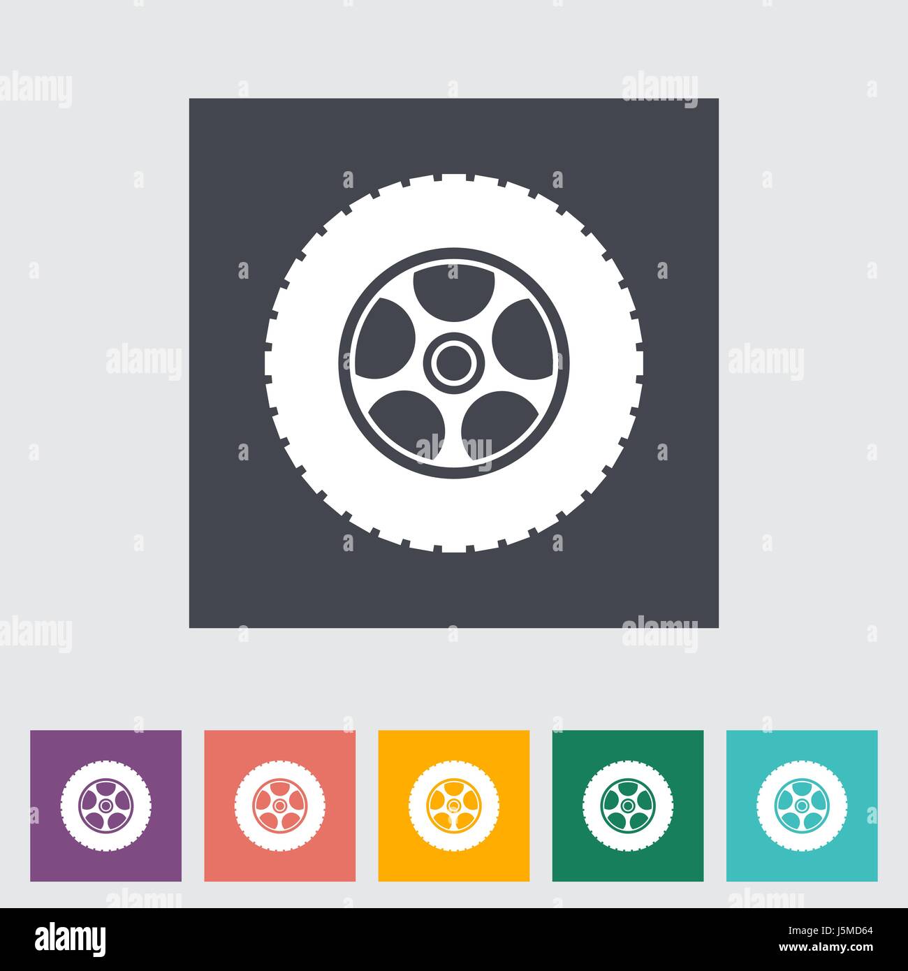 Icon car wheel. Vector illustration Stock Vector Image & Art - Alamy