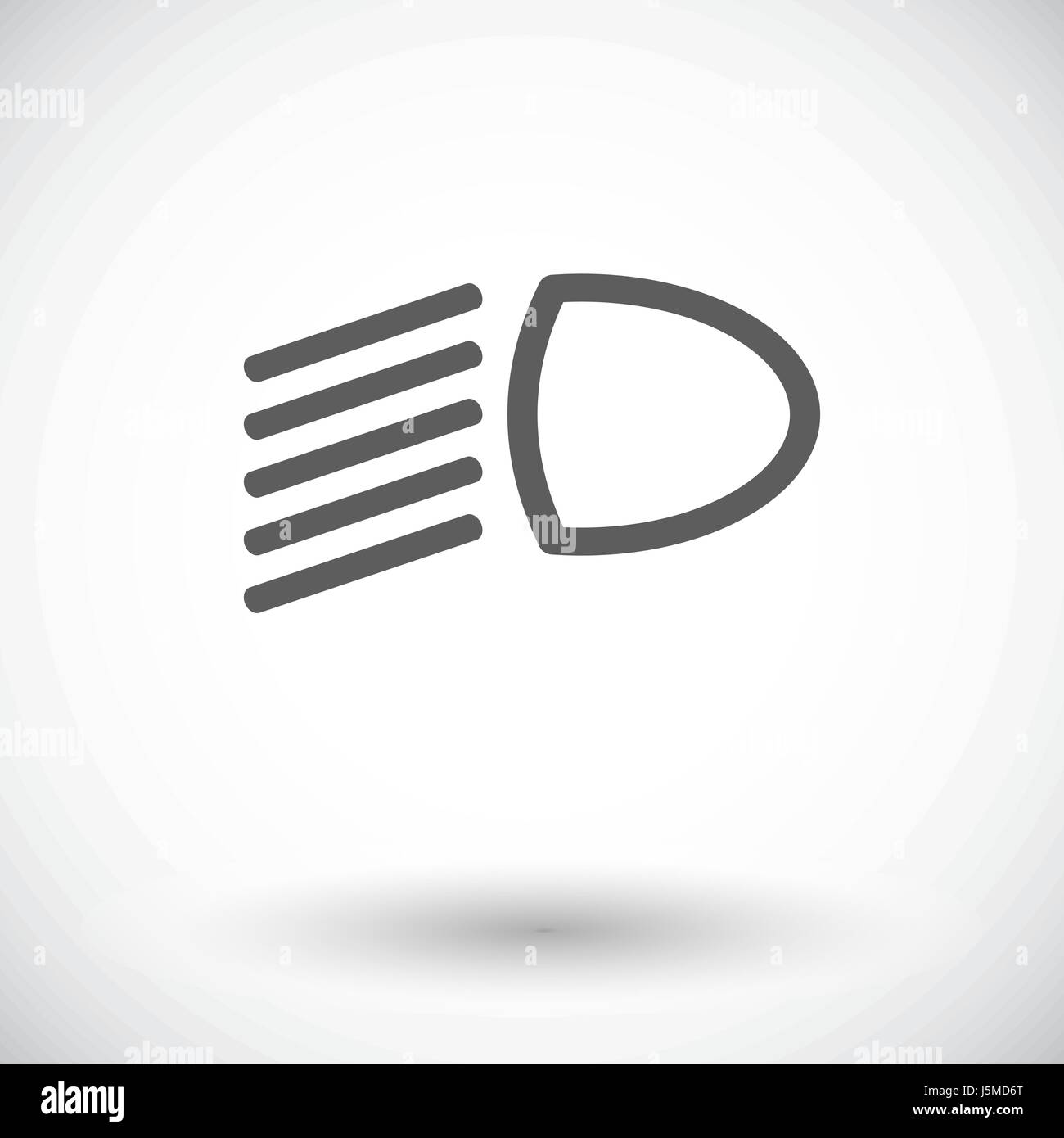 Headlight. Single flat icon on white background. Vector illustration ...