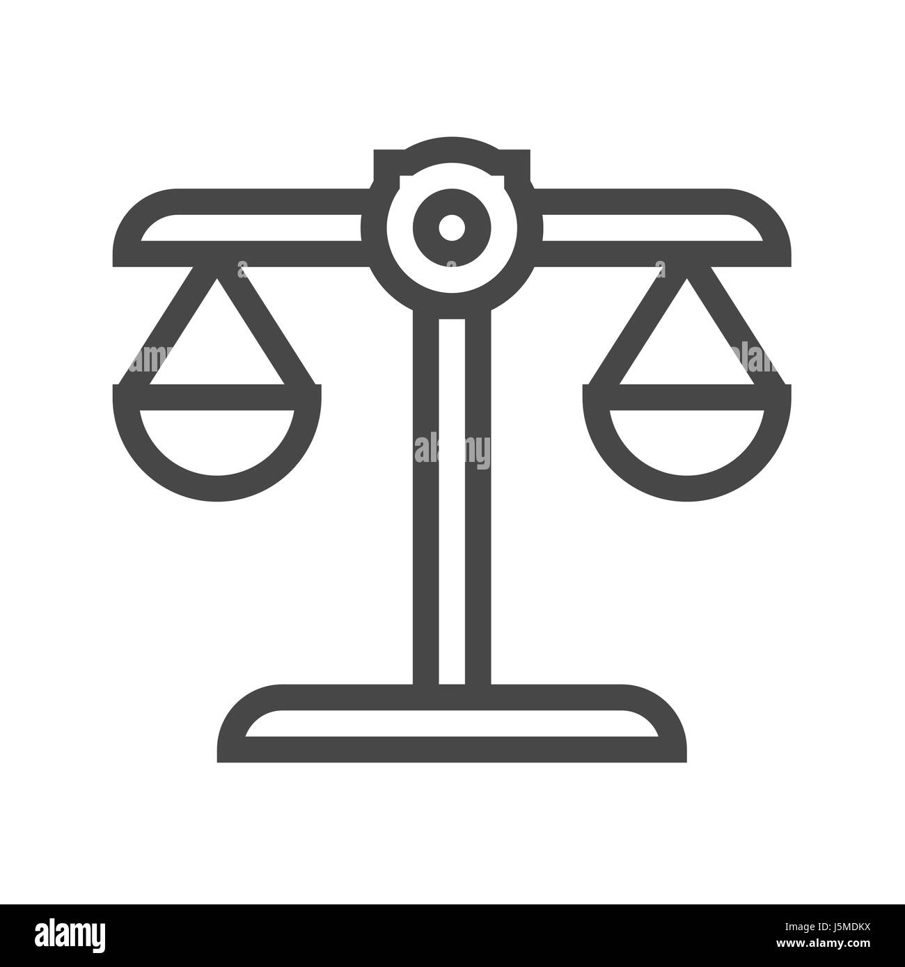 Libra Thin Line Vector Icon. Flat icon isolated on the white background ...