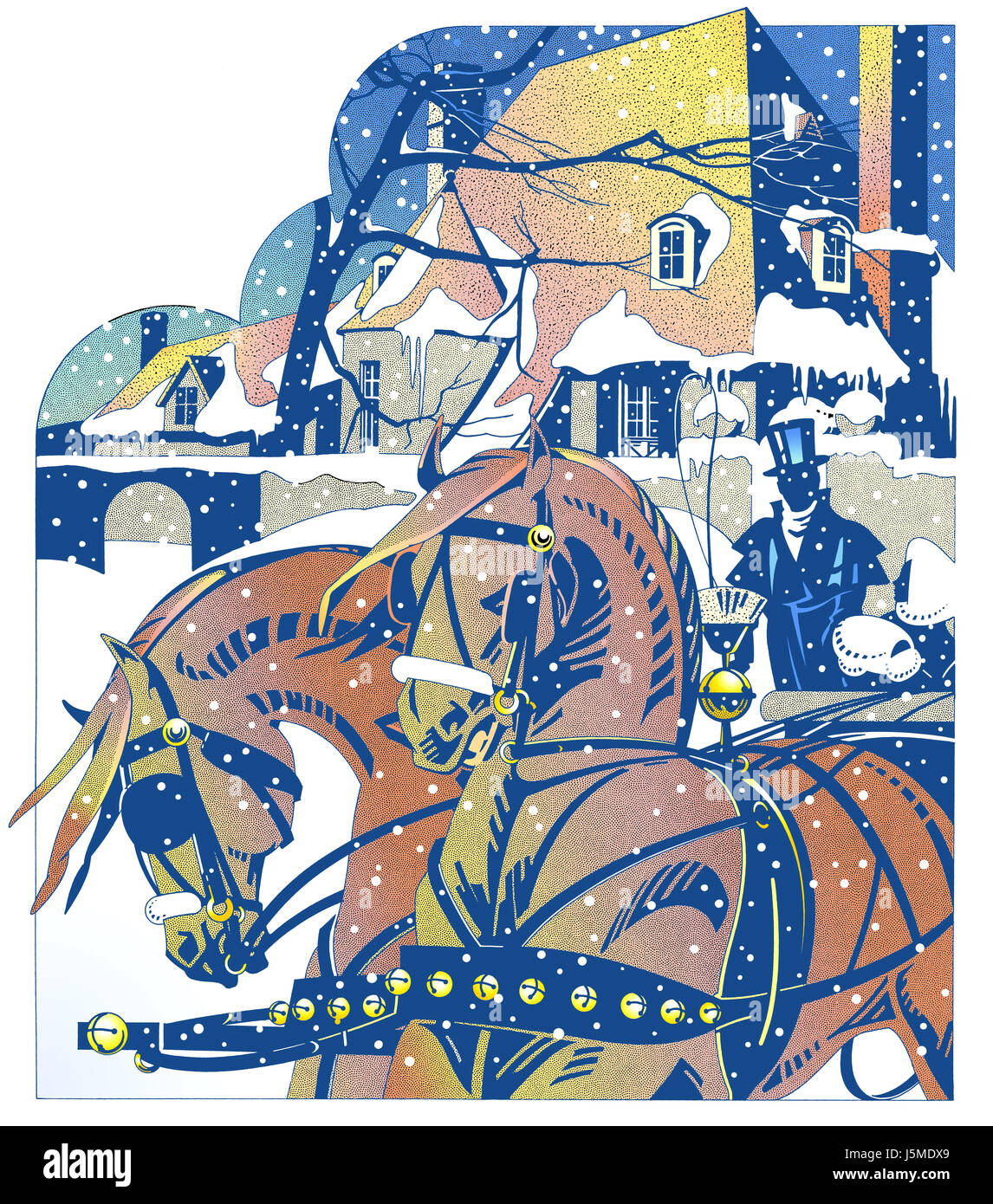 Horses building architecture Cut Out Stock Images & Pictures - Alamy