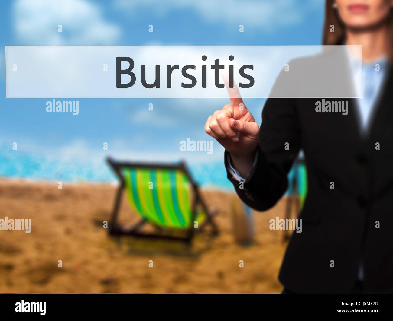 Bursitis - Businesswoman hand pressing button on touch screen interface ...