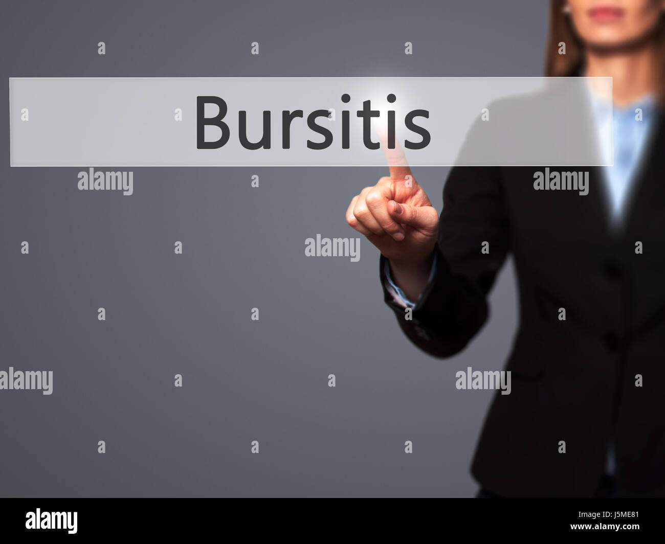 Bursitis - Businesswoman hand pressing button on touch screen interface ...