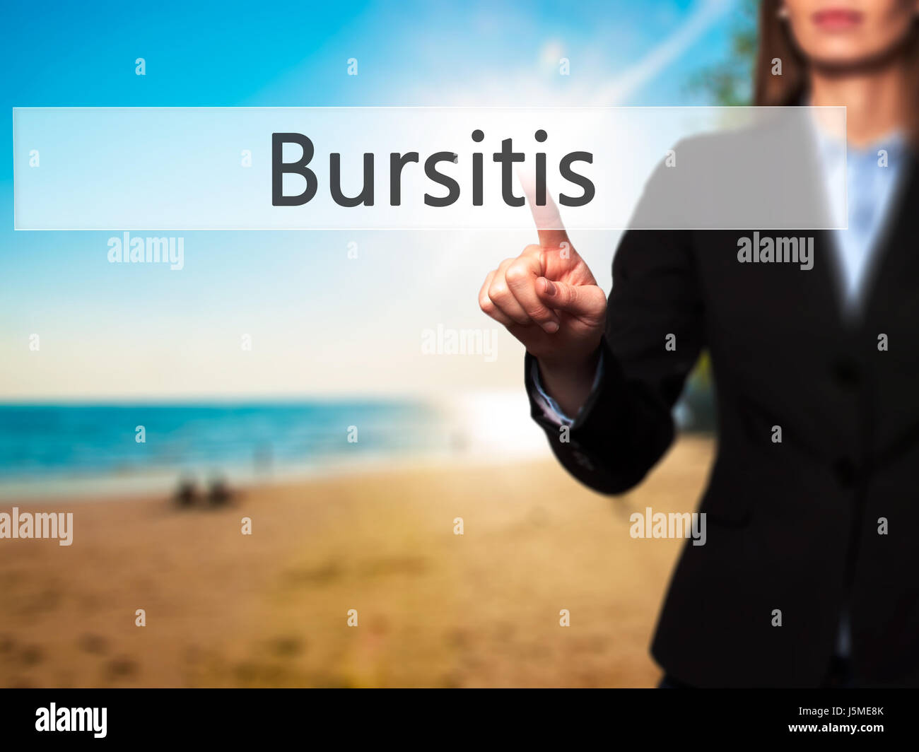 Bursitis - Businesswoman hand pressing button on touch screen interface ...