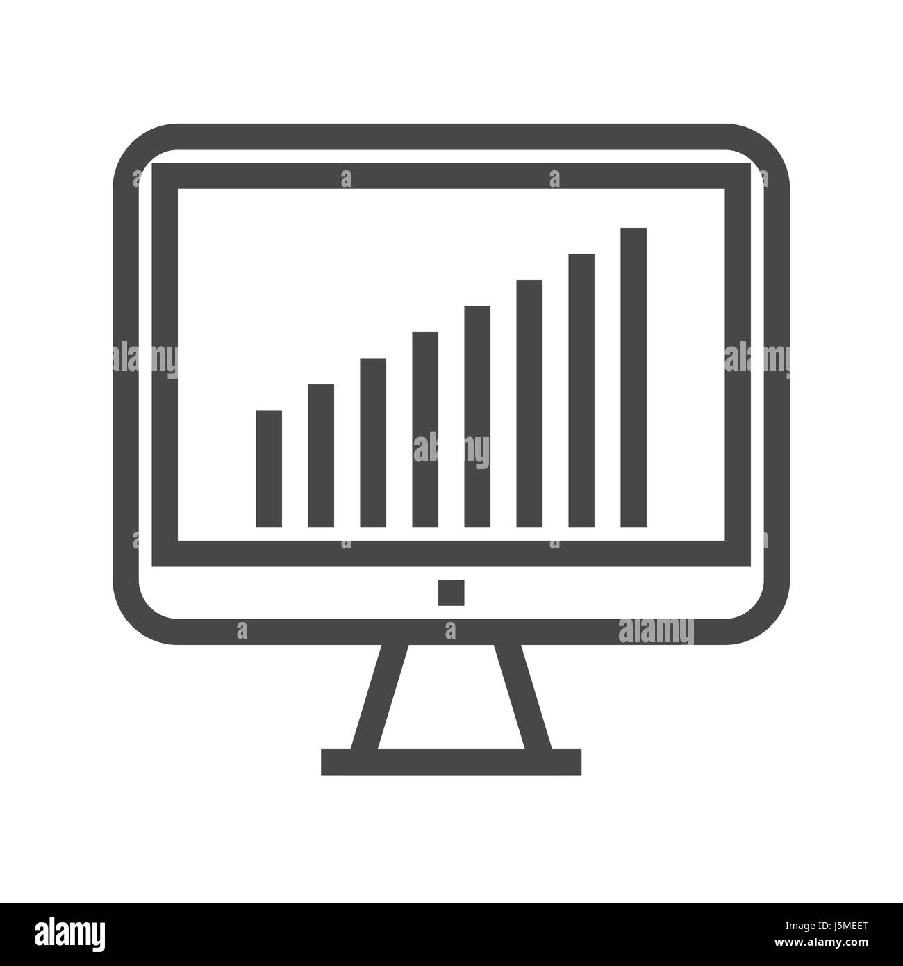 Monitor Thin Line Vector Icon. Flat icon isolated on the white background. Editable EPS file ...