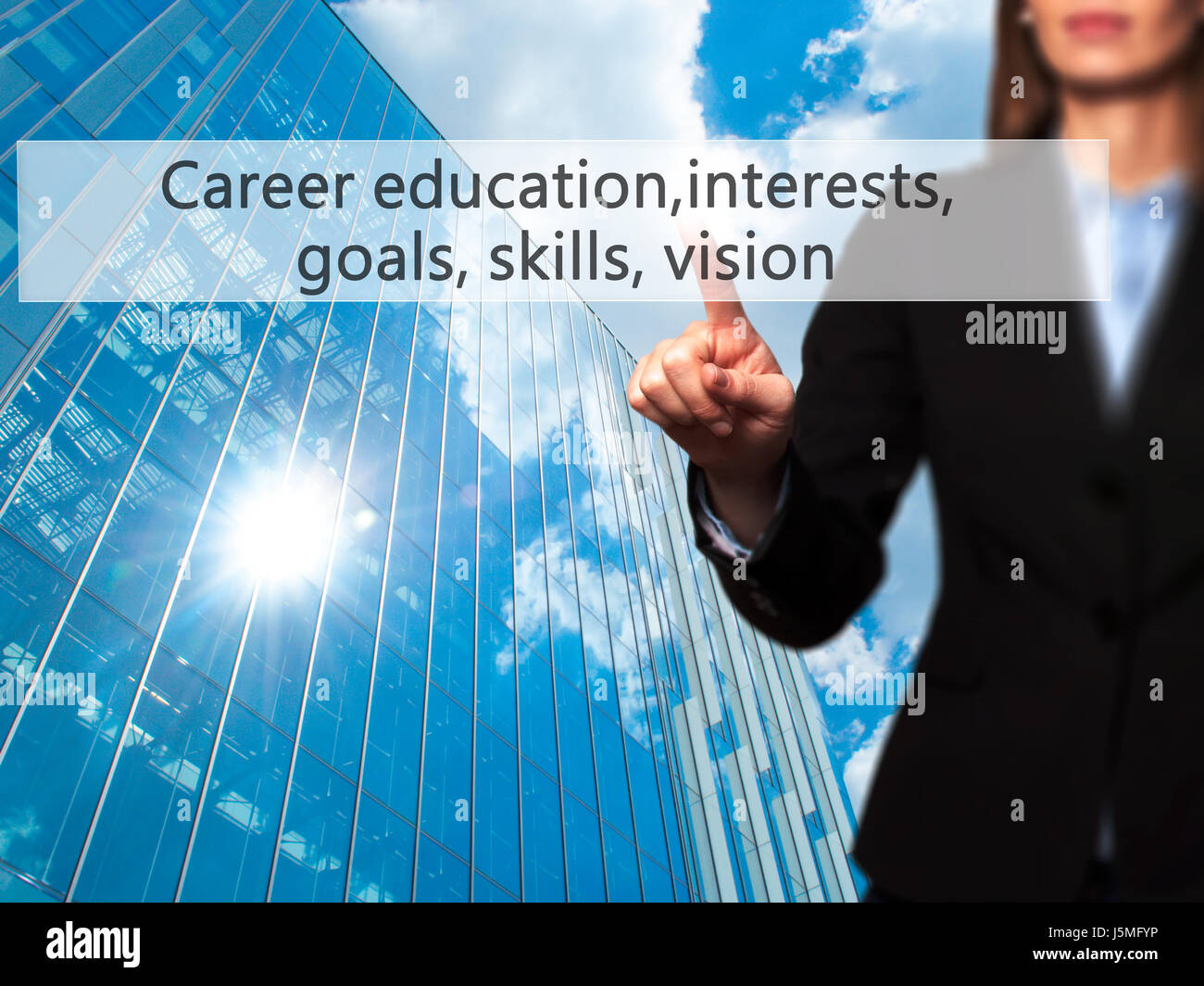 Career education, interests, goals, skills, vision - Isolated female ...