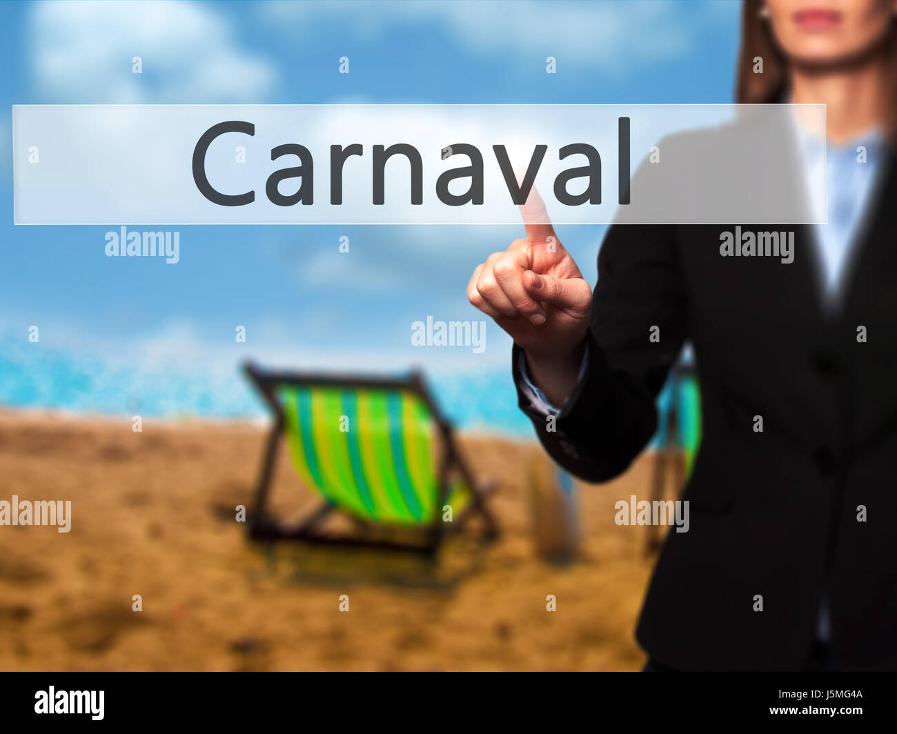 Carnival - Isolated female hand touching or pointing to button ...