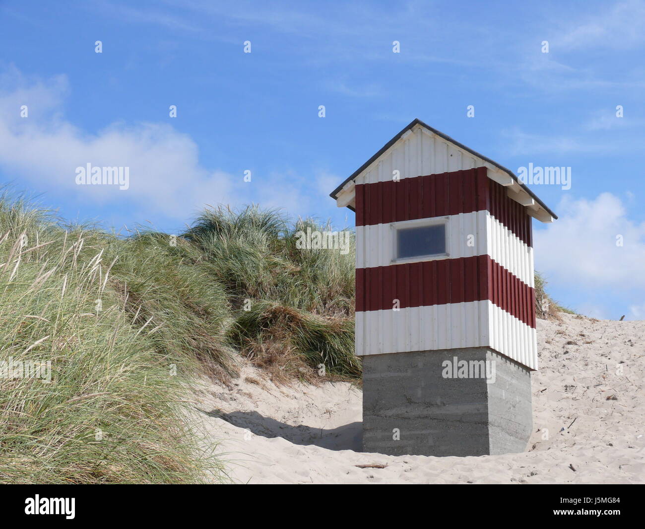 sign signal tower water north sea salt water sea ocean denmark dune ...