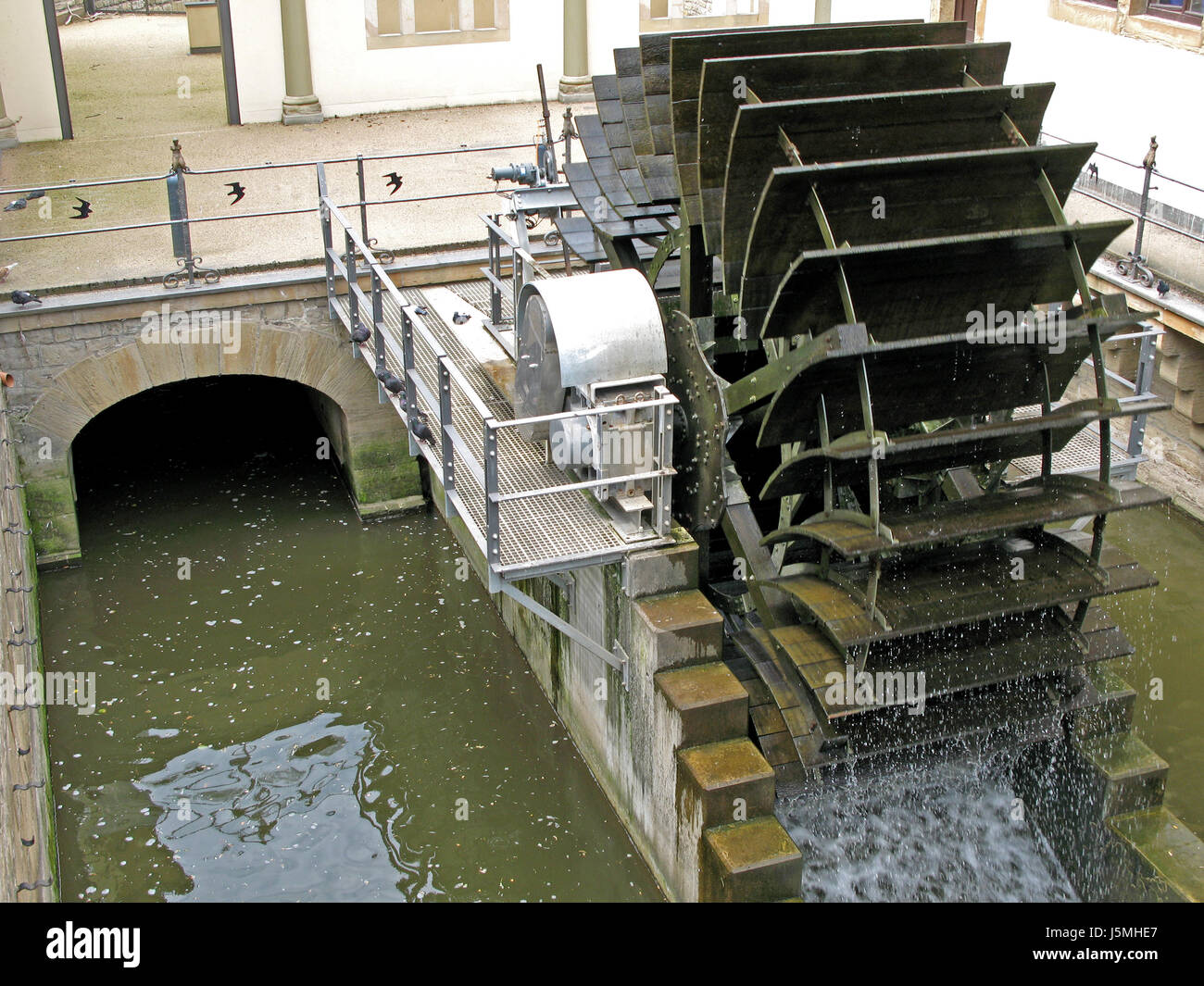 water wheel burgenland paddle wheel river water zeitz sachsen-anhalt ...