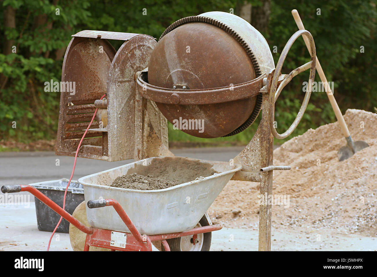 concrete dirt rusty mud rust rusted wheelbarrow cement construction ...