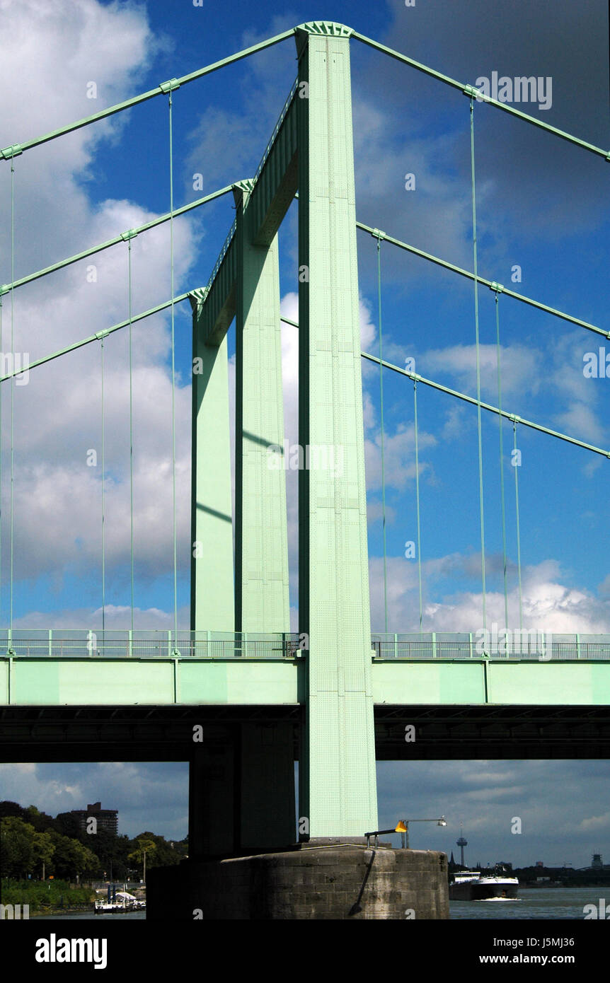 city town traffic transportation cologne bridge rhine navigation ...