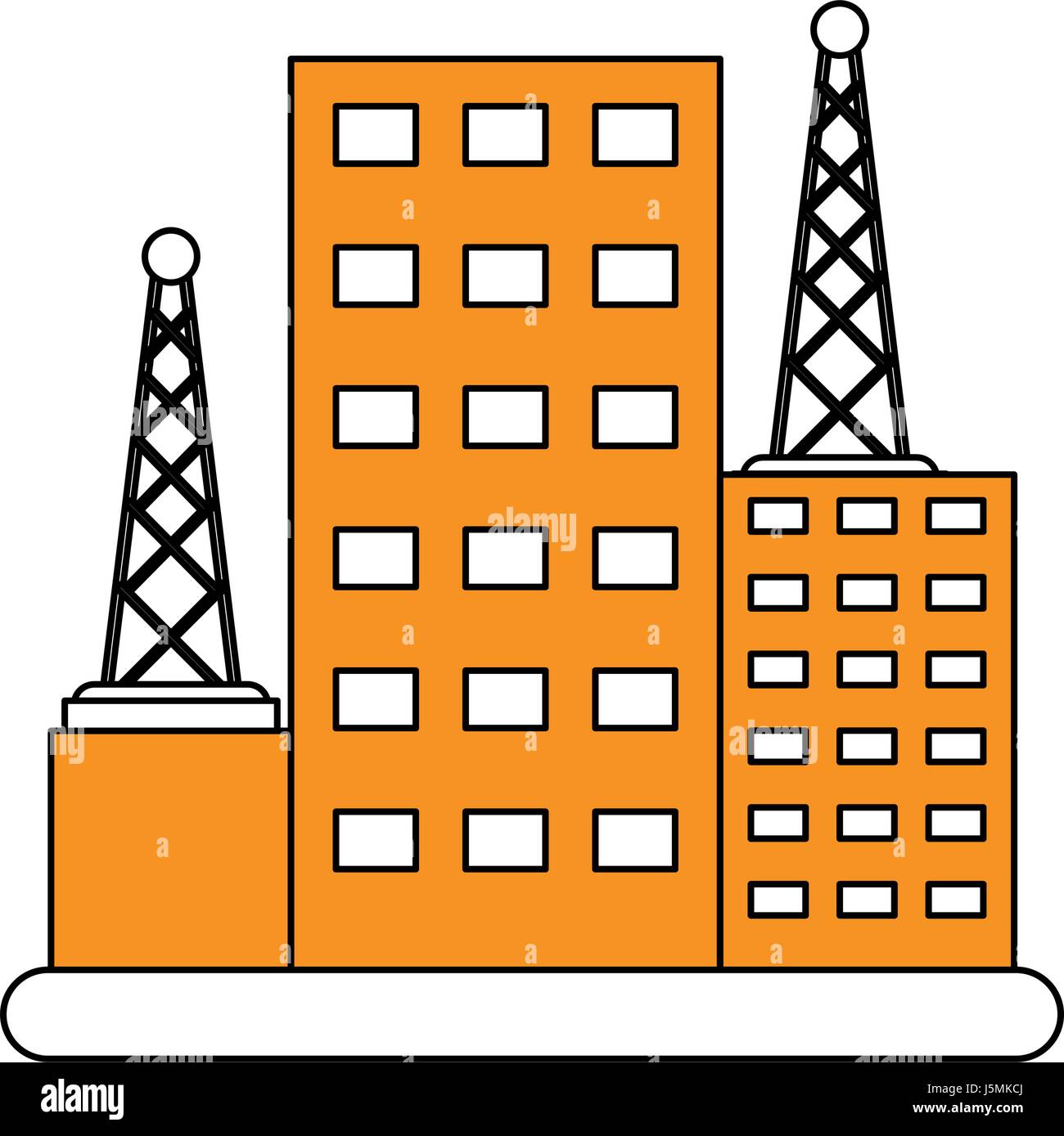 Yellow facade wall window Stock Vector Images - Alamy