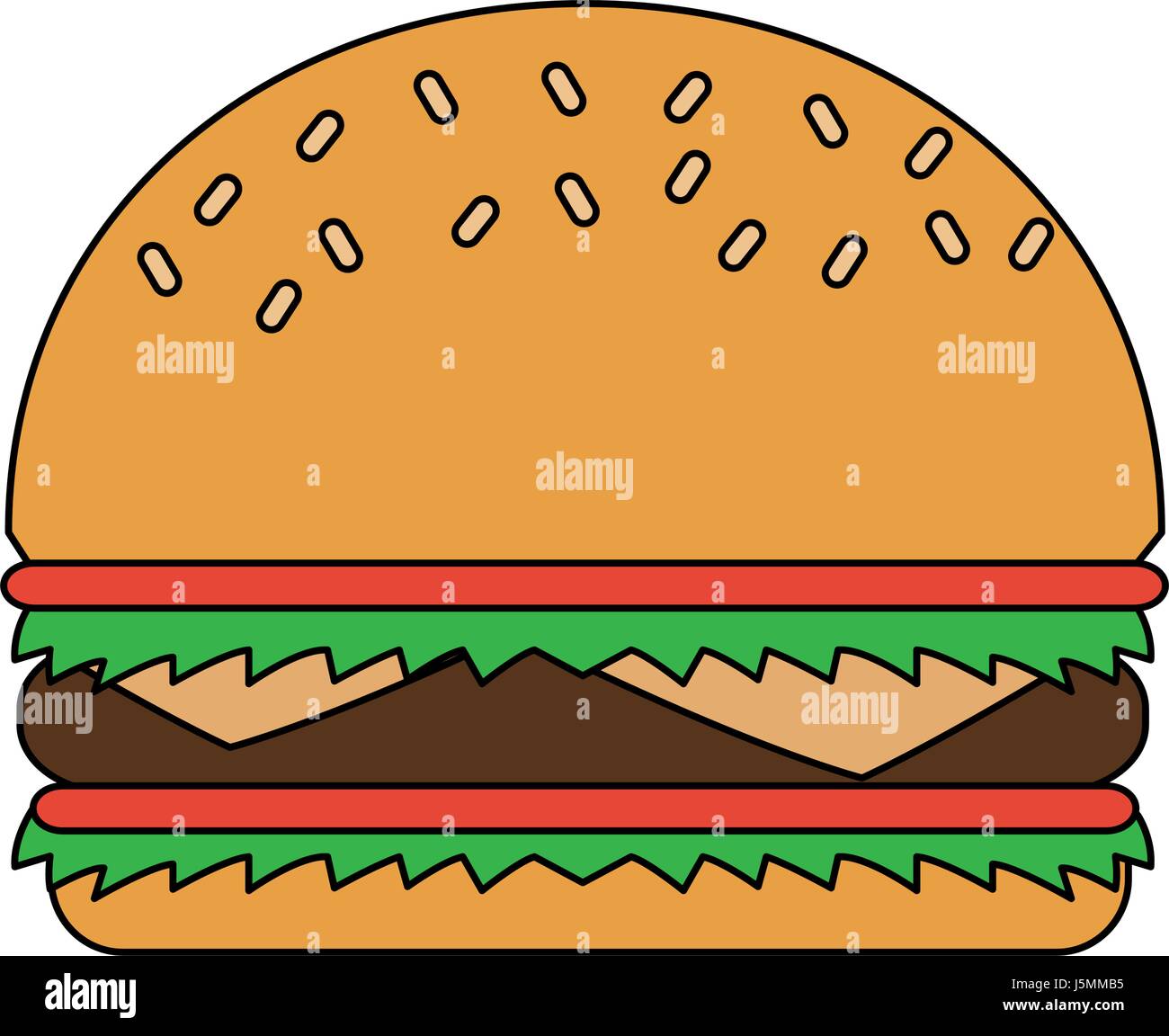 Cartoon Hamburger Bun