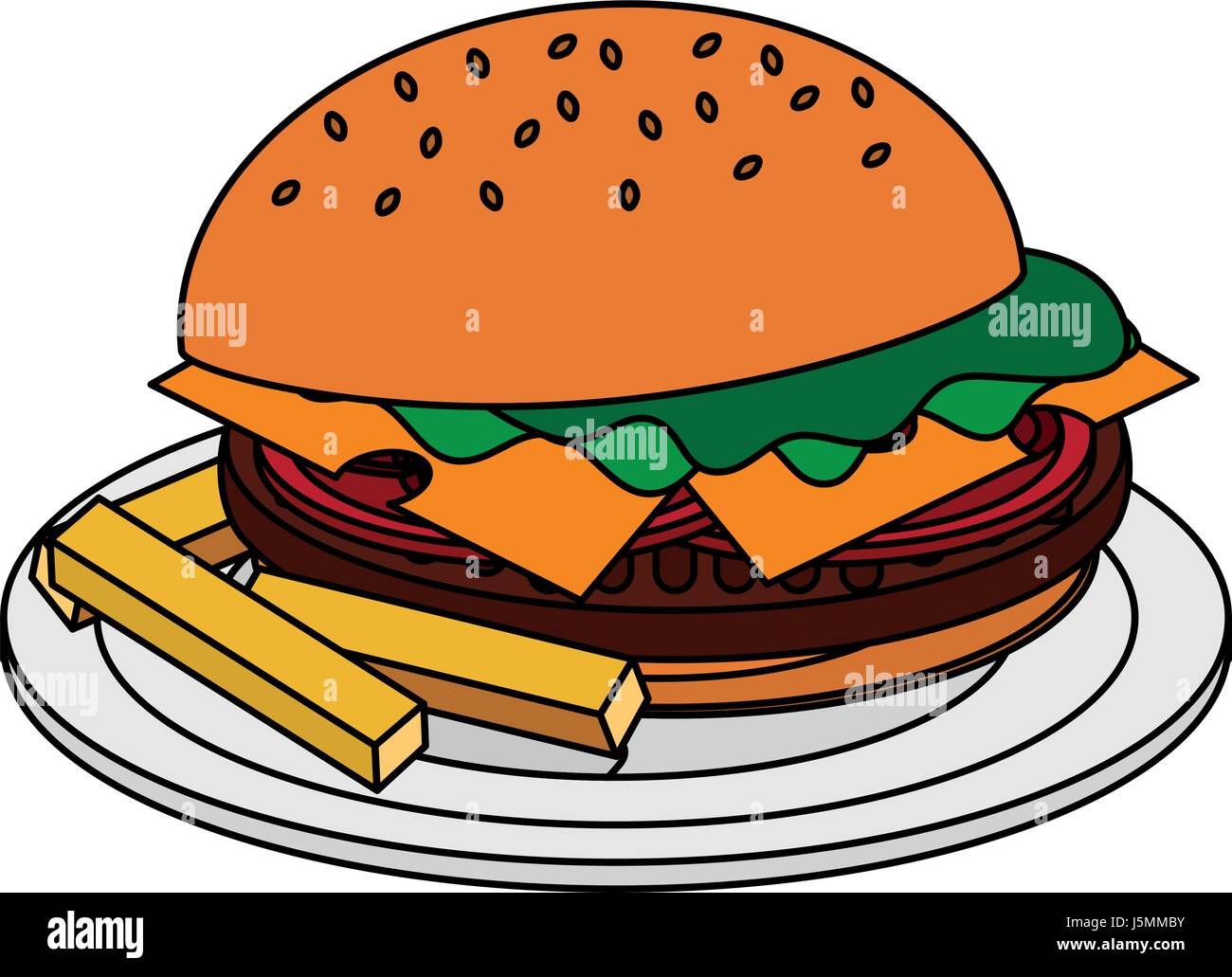 Cartoon hamburger hi-res stock photography and images - Alamy