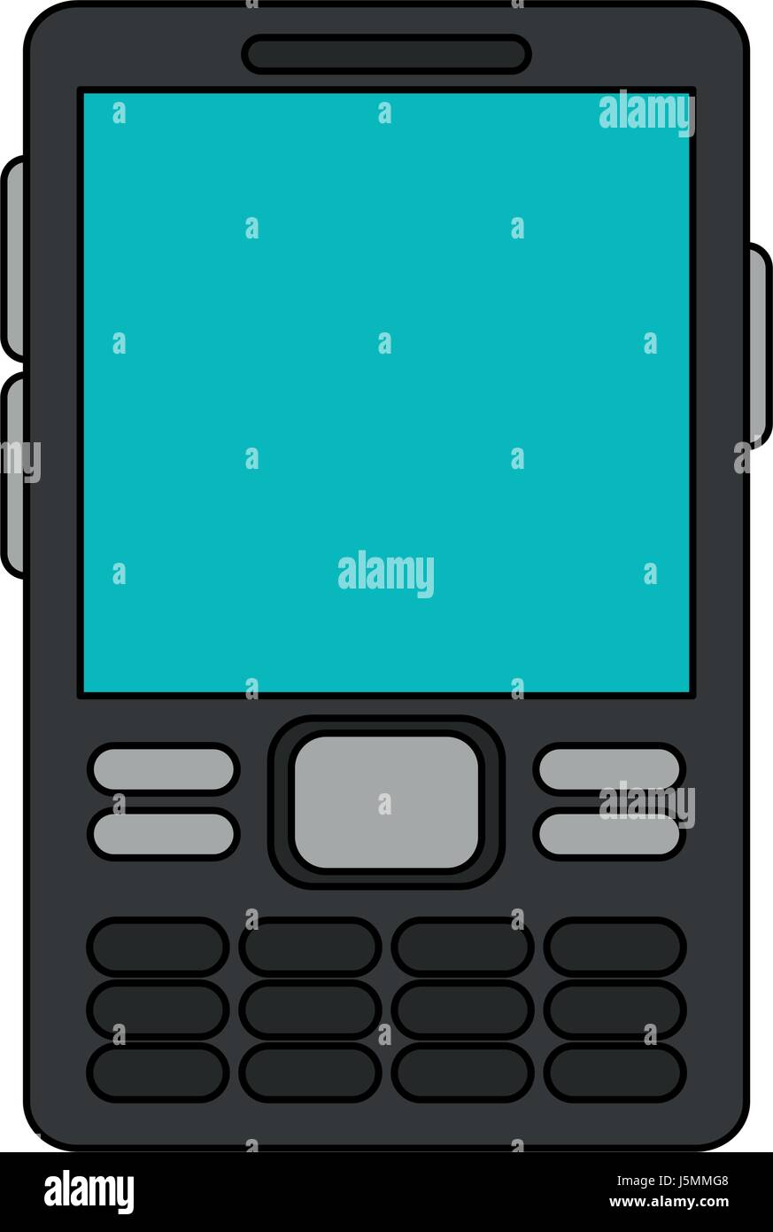 color image cartoon cell phone device with buttons Stock Vector Image ...