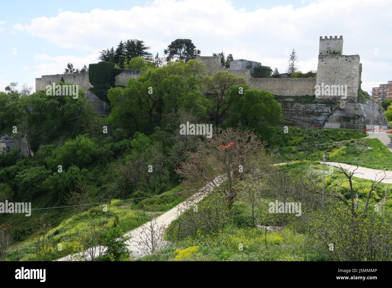View at Lombardia castle in Enna, the most important example of ...