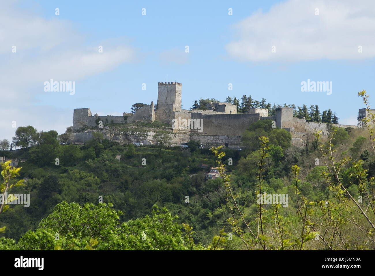 View at Lombardia castle in Enna, the most important example of ...