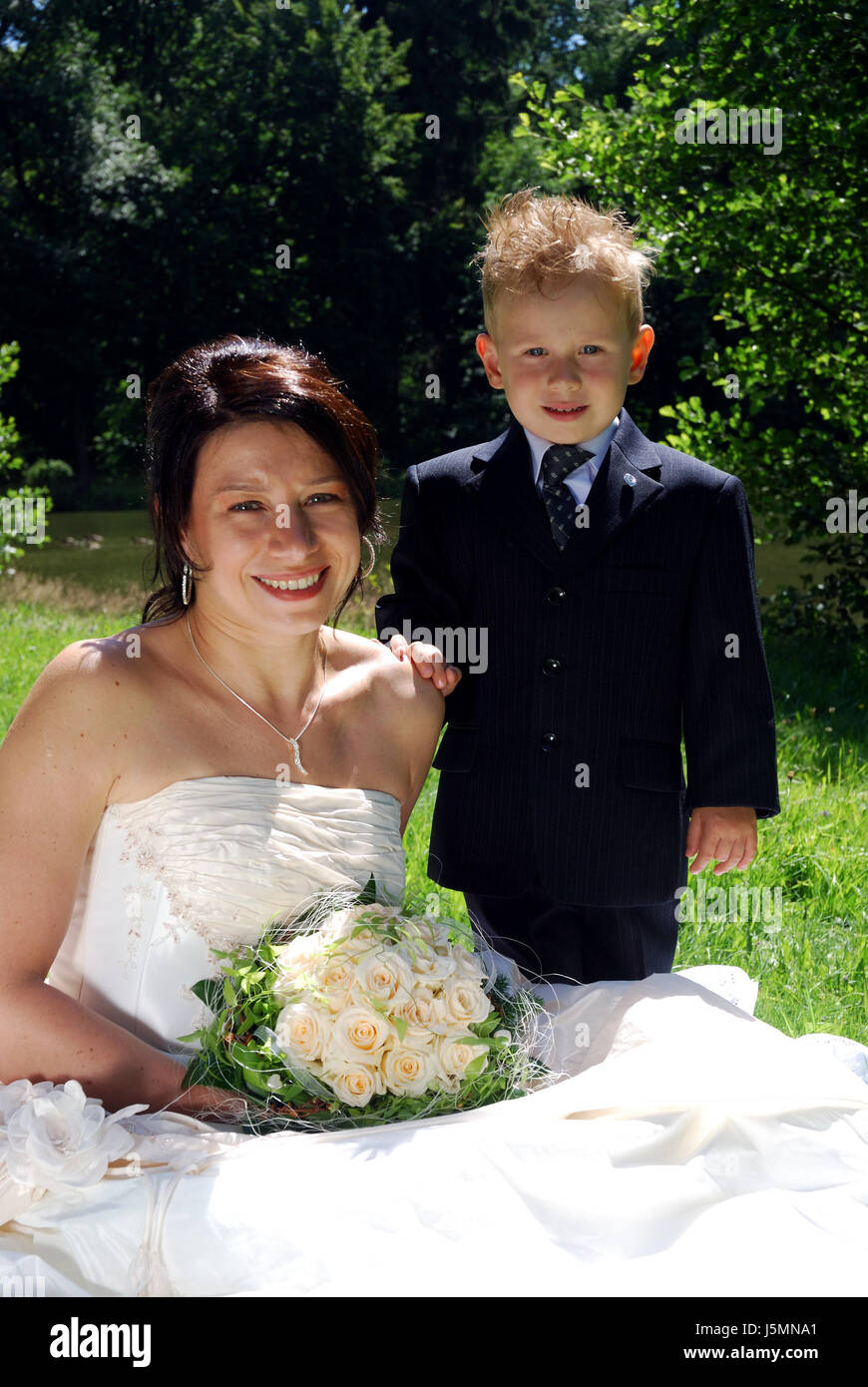 bride with son Stock Photo - Alamy