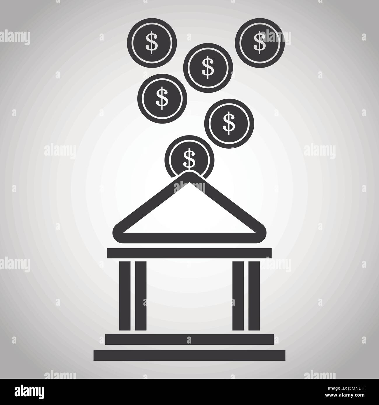 building bank coin money. banking pictogram image Stock Vector Image ...