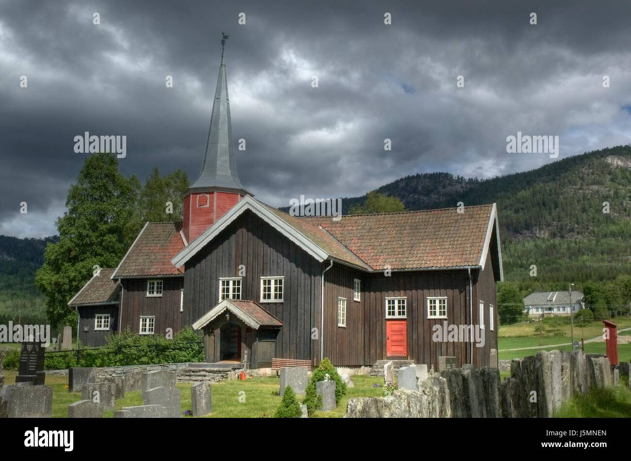 flesberg kirke 1735 Stock Photo - Alamy