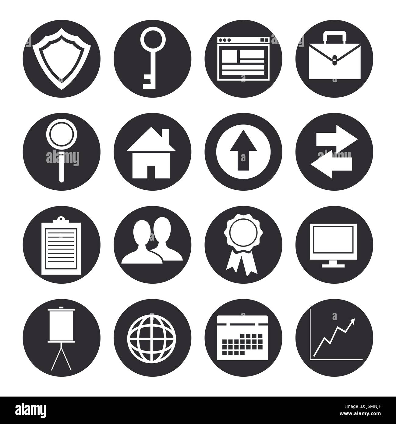 set banking money finance investment growth pictogram Stock Vector ...