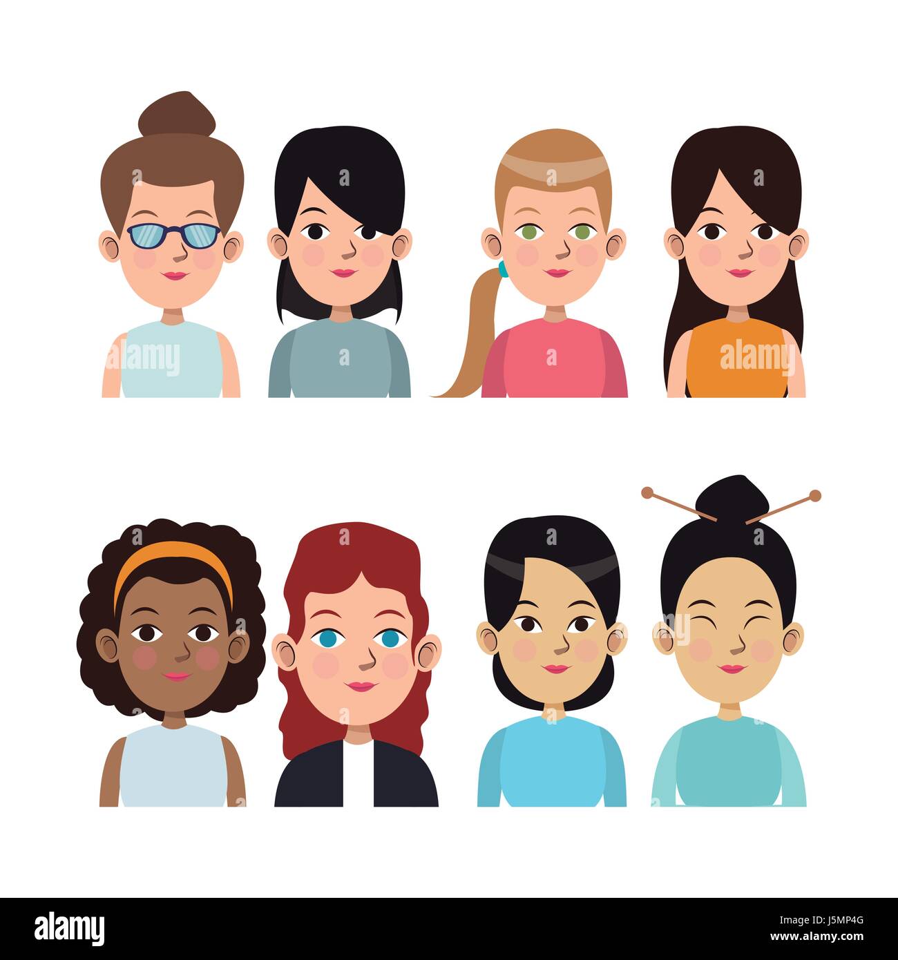 Multiracial concept women Cut Out Stock Images & Pictures - Alamy