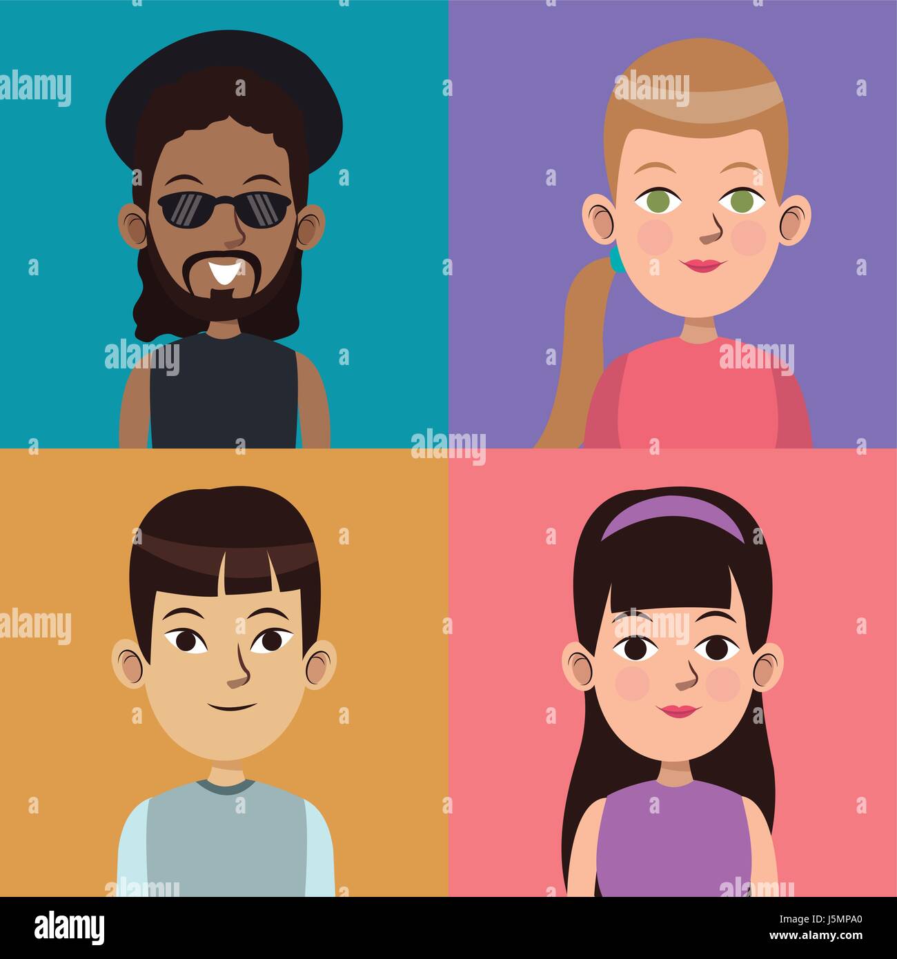 cartoon community people picture social Stock Vector Image & Art - Alamy
