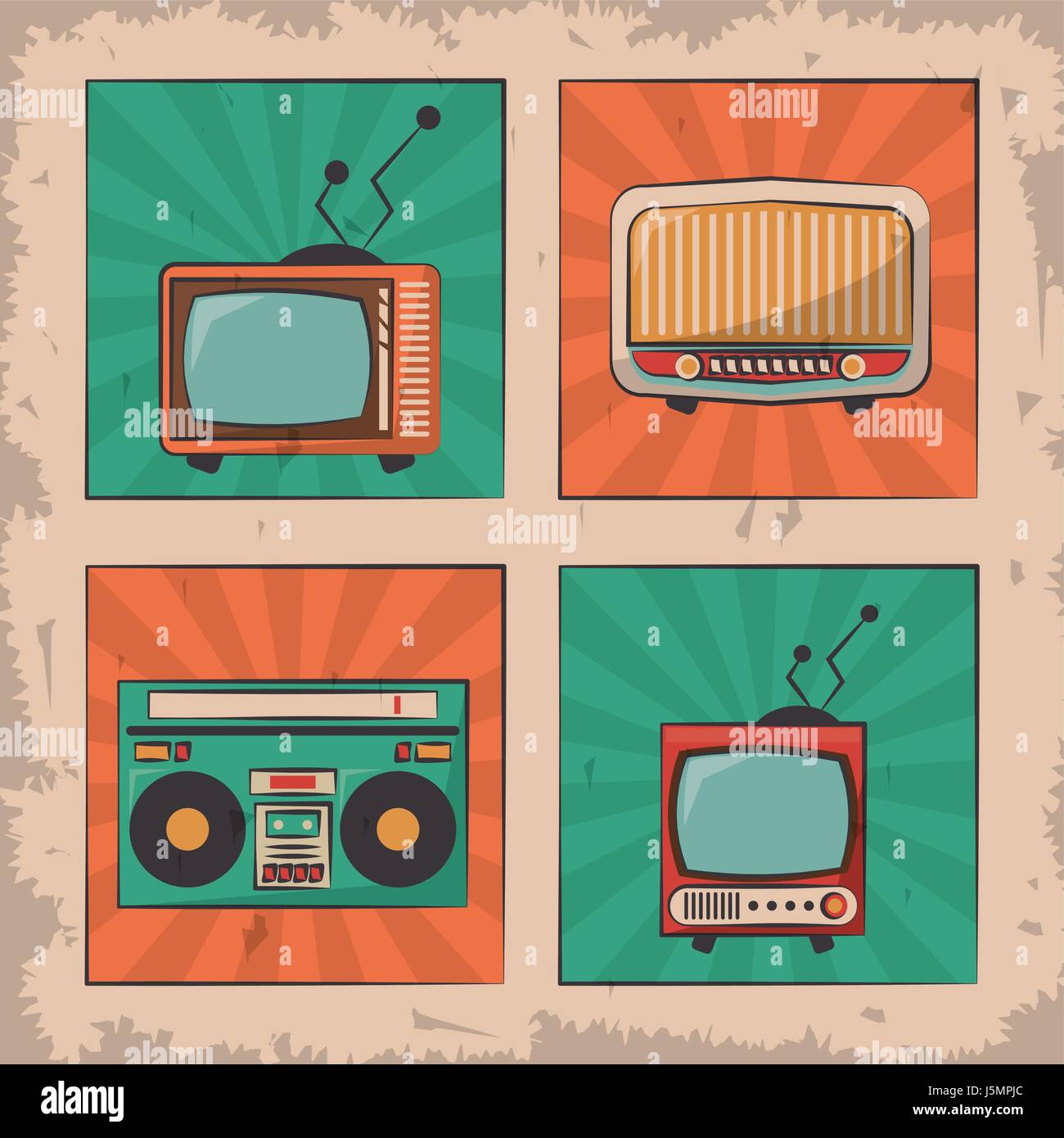 Television radio Stock Vector Images - Alamy