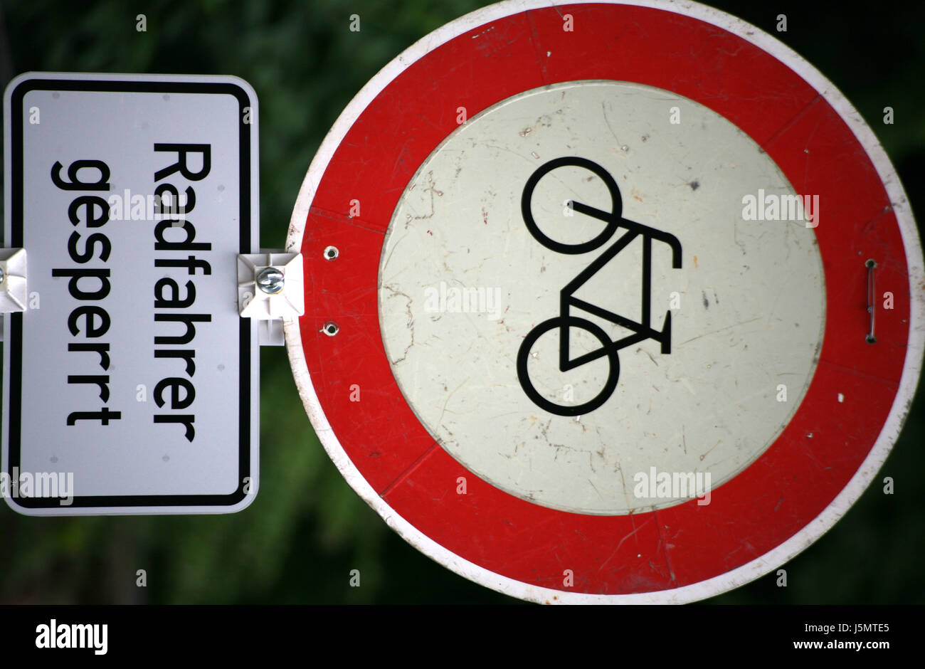 sign signal blank european caucasian biker traffic sign attention ...