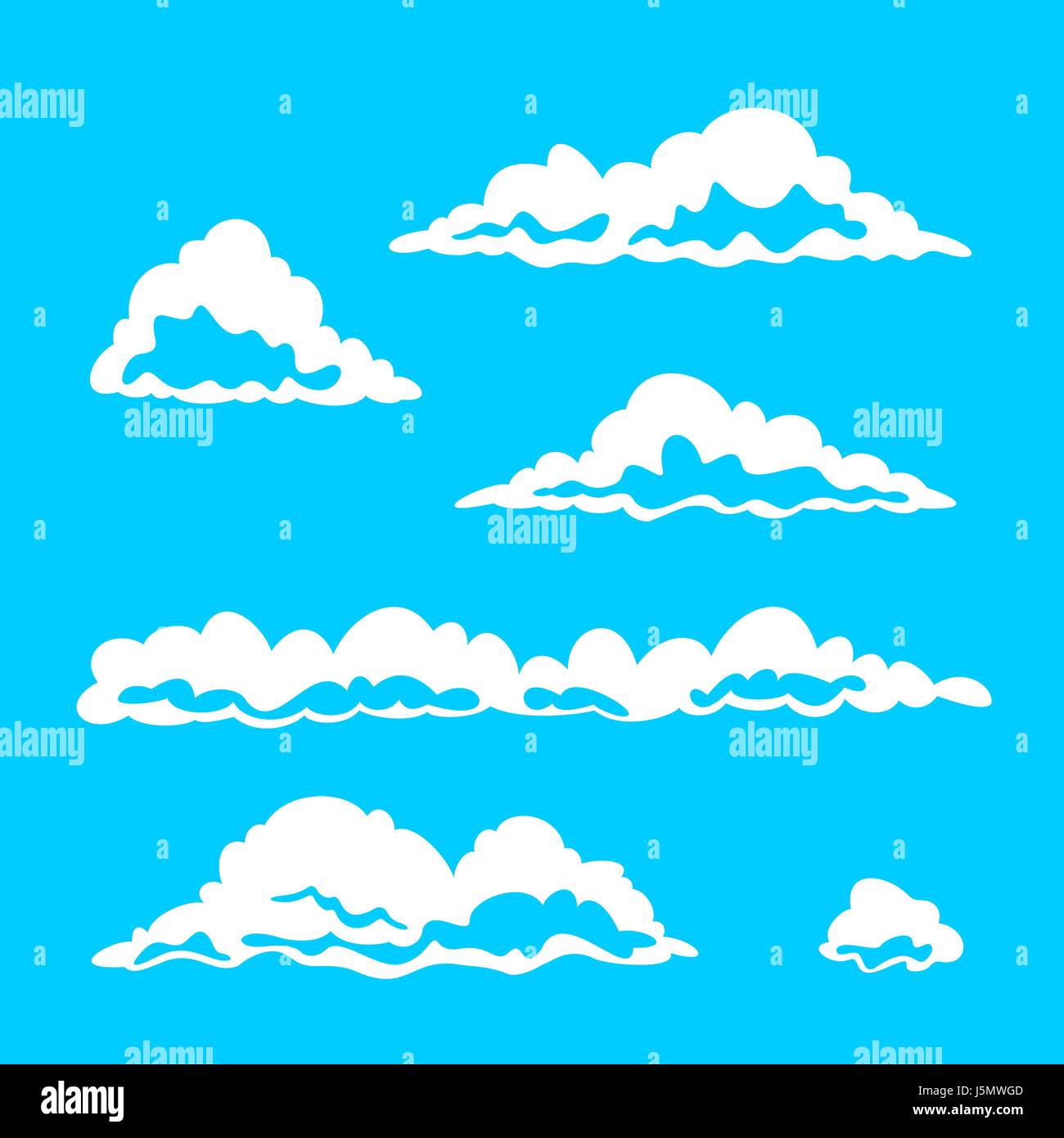 Set of Vector Cloud Elements Stock Vector Image & Art - Alamy
