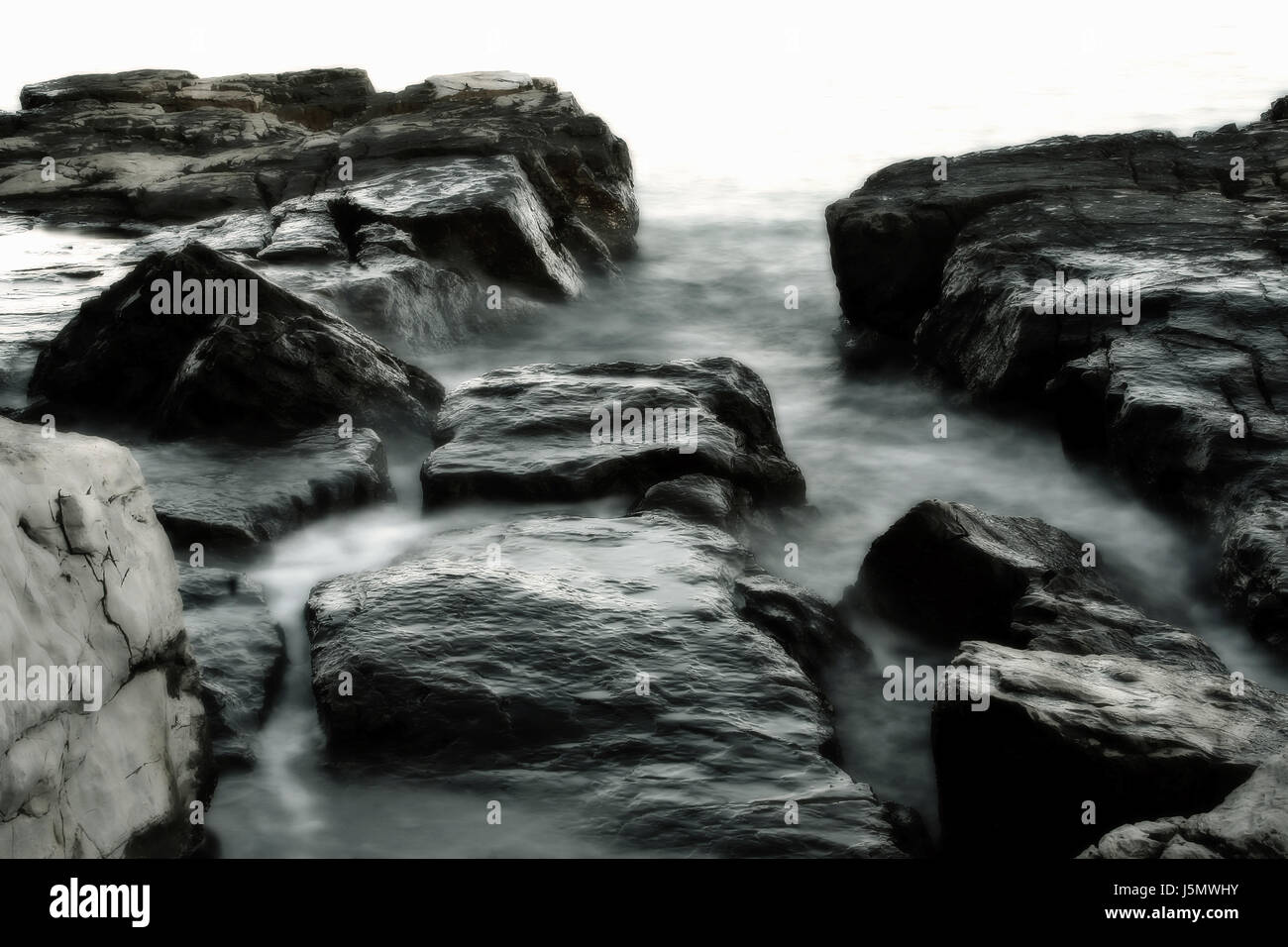 mountains stone water vapor cloud fog steam beach seaside the beach ...