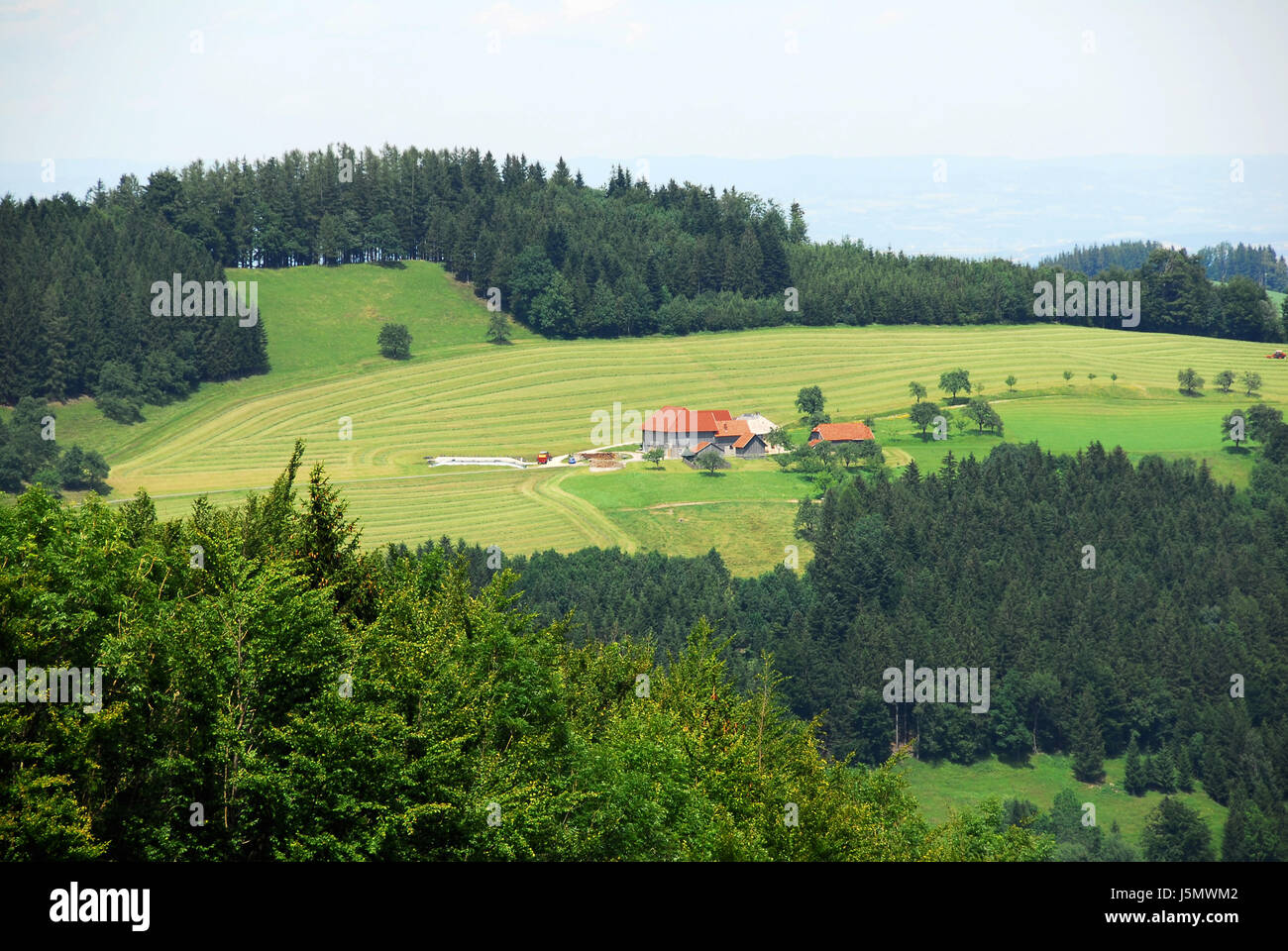 agrarian agriculture farming field austrians woods farmhouse farmer hay ...