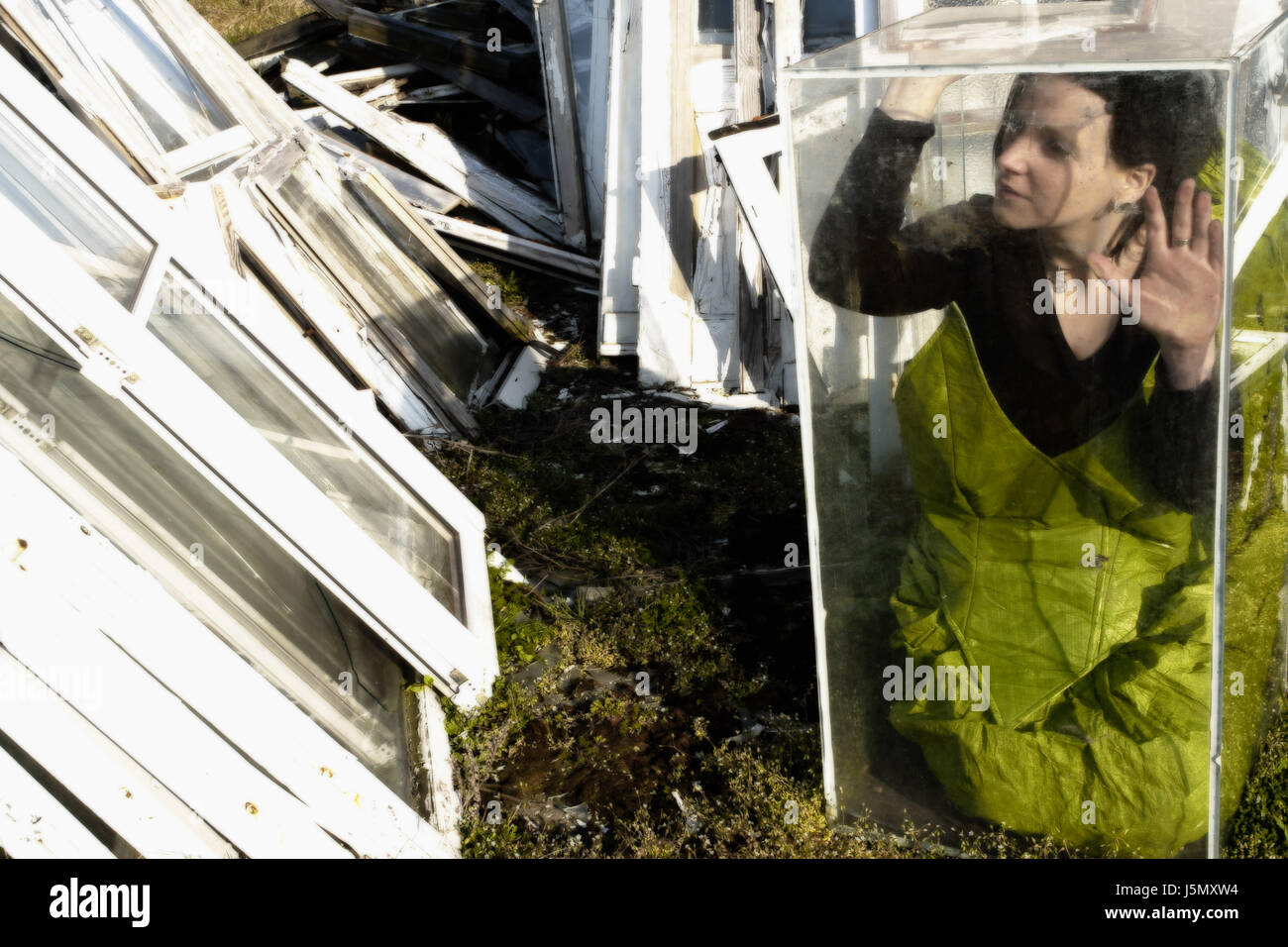 woman shine shines bright lucent light serene luminous emotions green ...