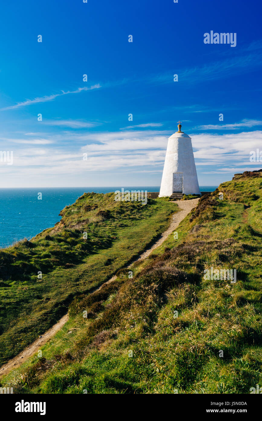 The pepperpot daymark on Lighthouse Hill Portreath Cornwall. Once used ...