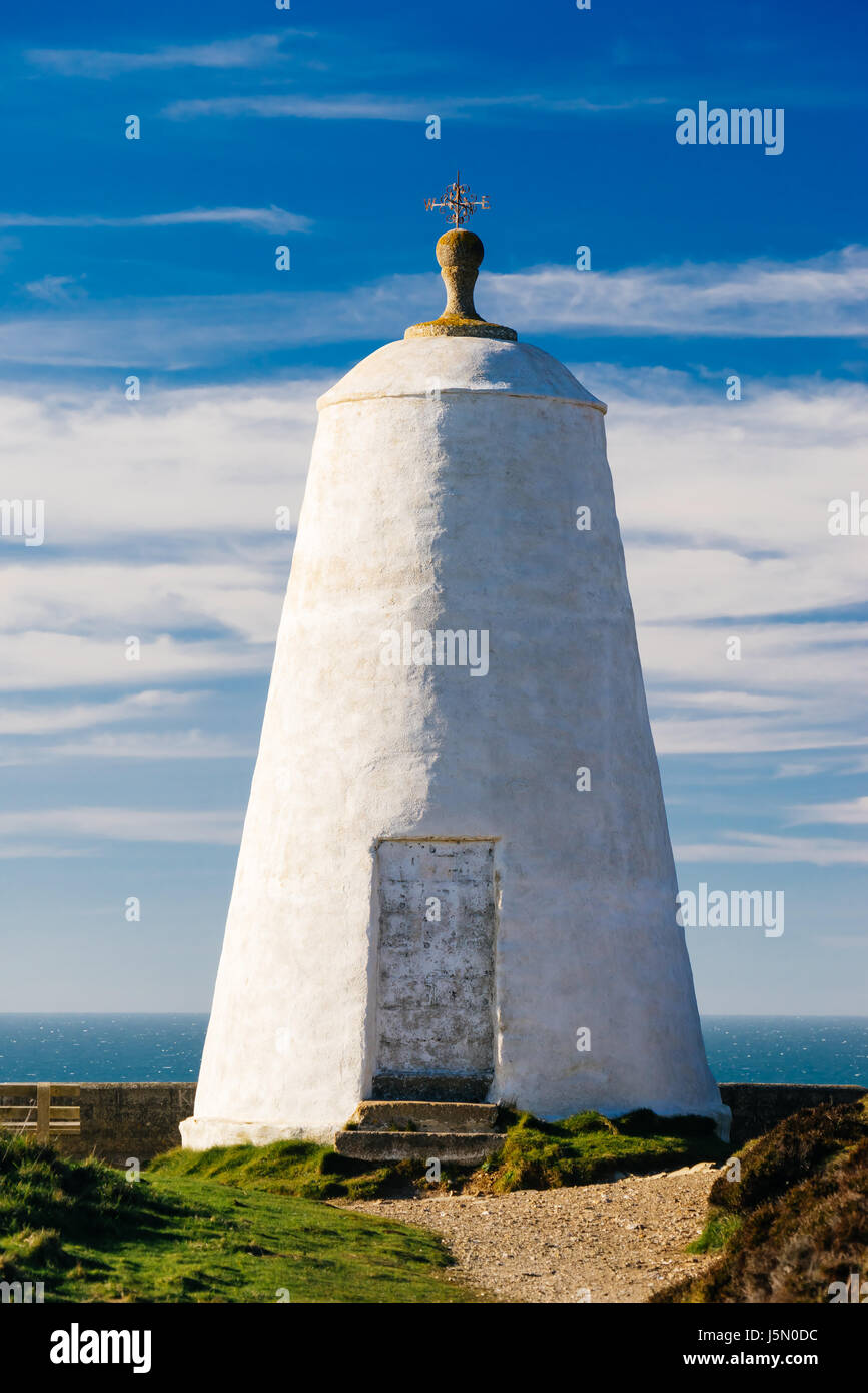The pepperpot daymark on Lighthouse Hill Portreath Cornwall. Once used ...