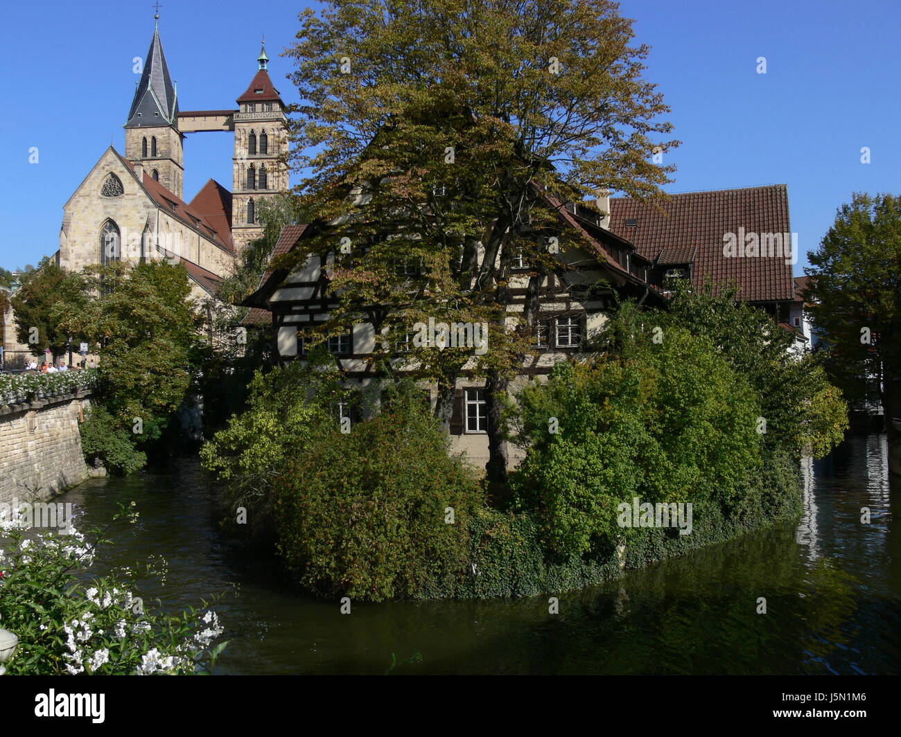tourism channel stuttgart river water middle ages esslingen neckar ...