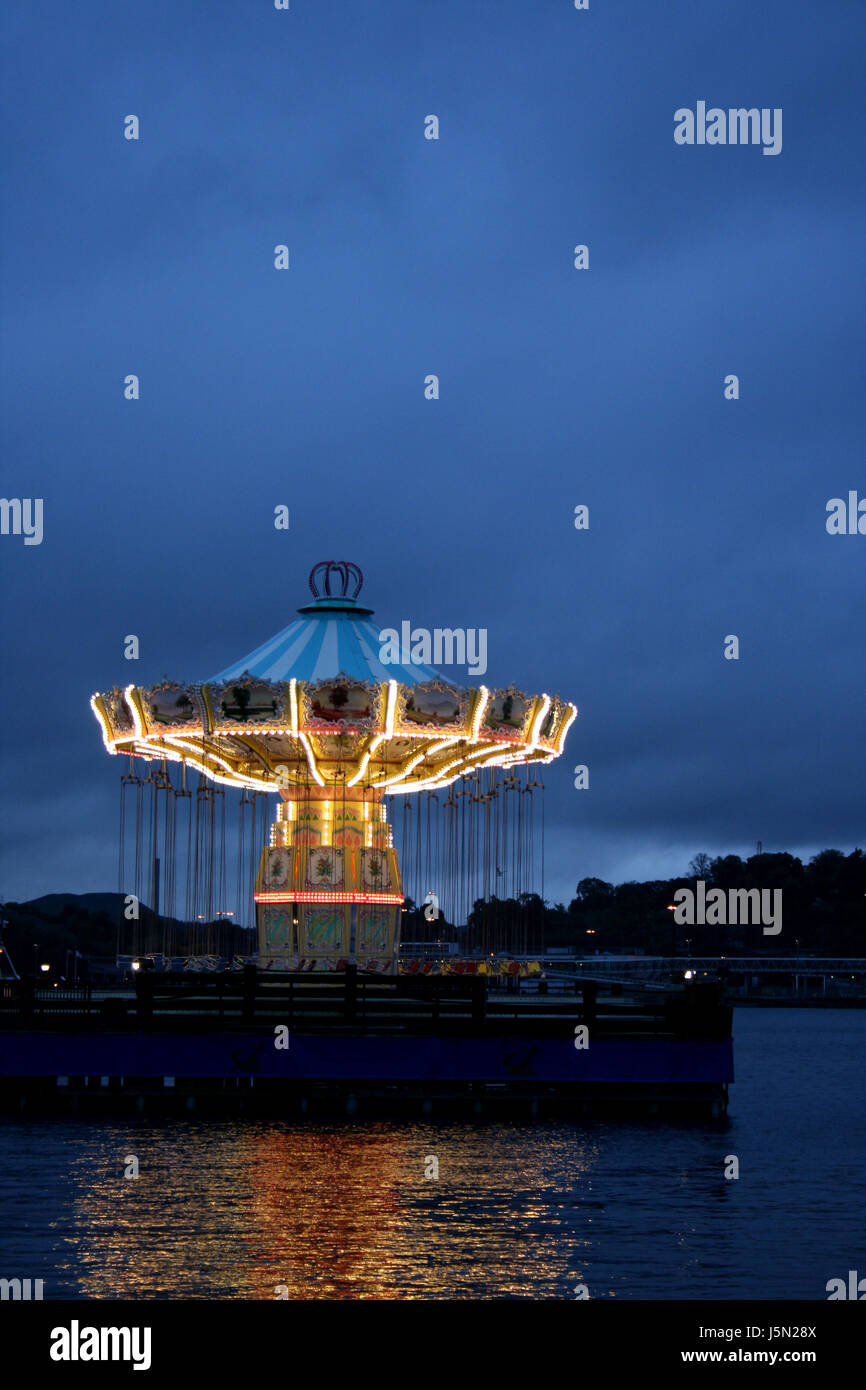 blue night nighttime night photograph parish fair fuss fair evening ...
