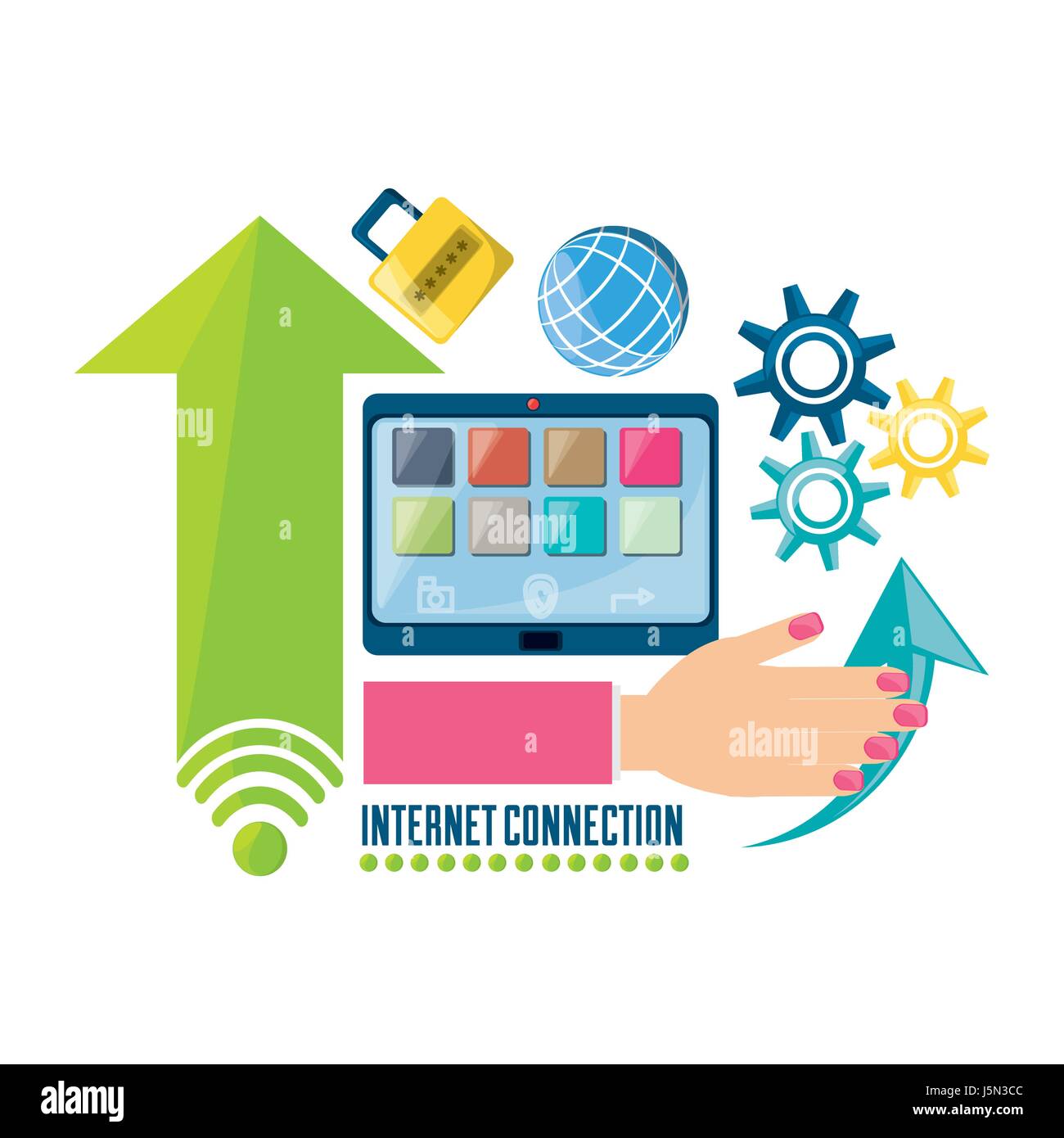 set icon related with internet Stock Vector Image & Art - Alamy
