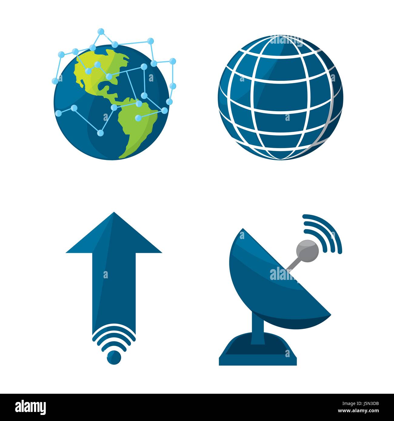 Internet things satellite icon Stock Vector Images - Alamy