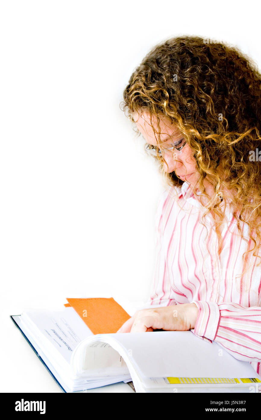 wife while reading the file folder Stock Photo - Alamy